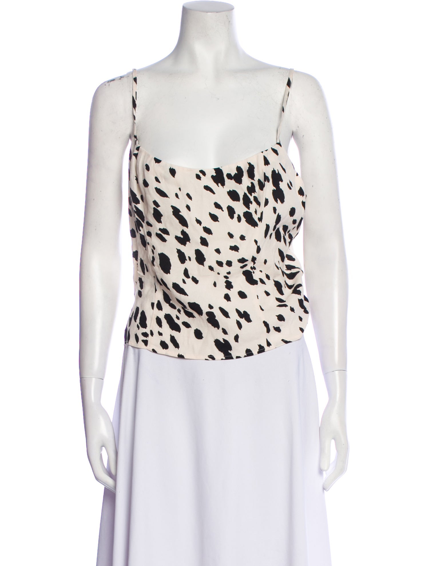 Reformation Animal Print Square Neckline Top - Neutrals Tops, Clothing ...