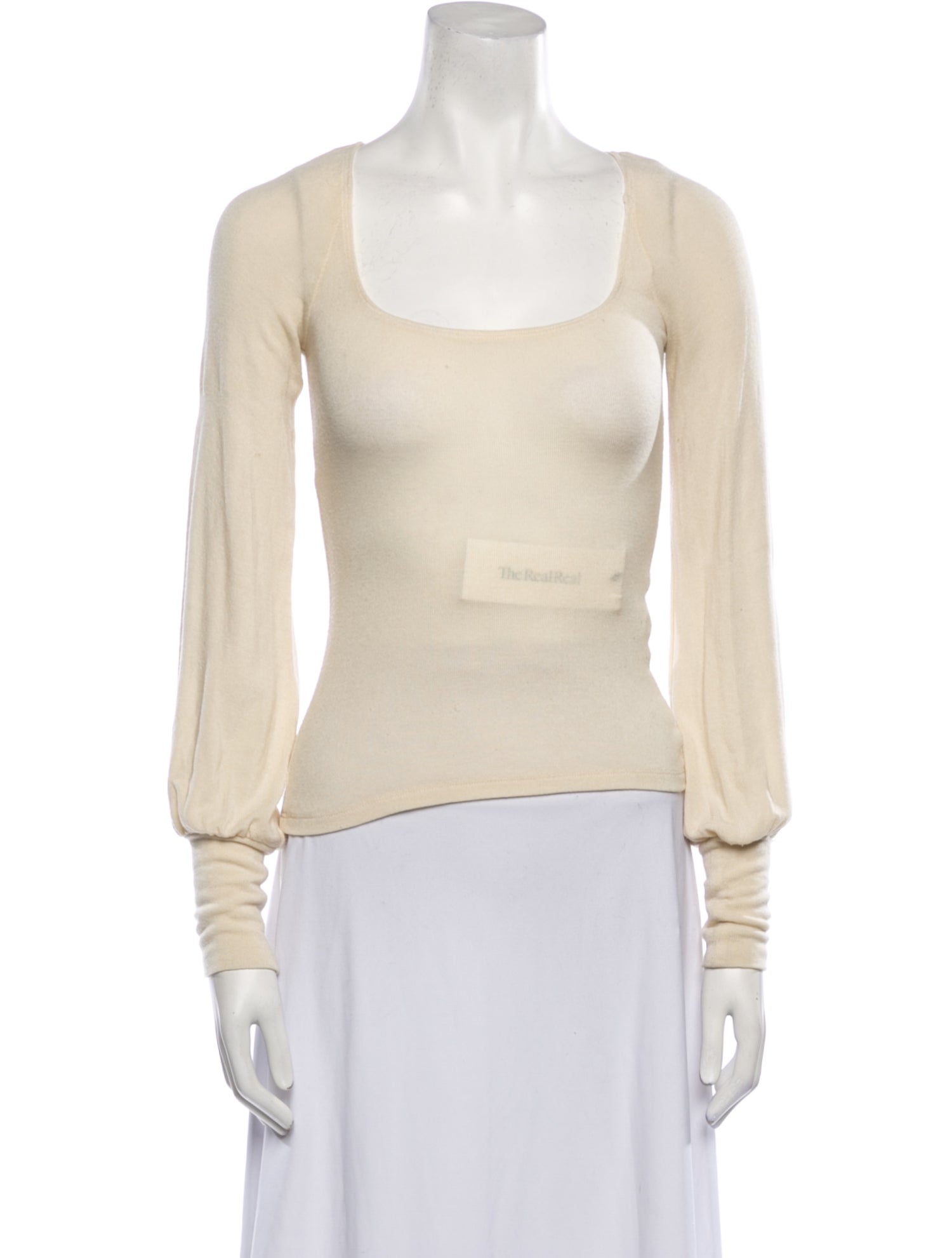 Reformation Square Neckline Long Sleeve Top - Neutrals Tops, Clothing ...