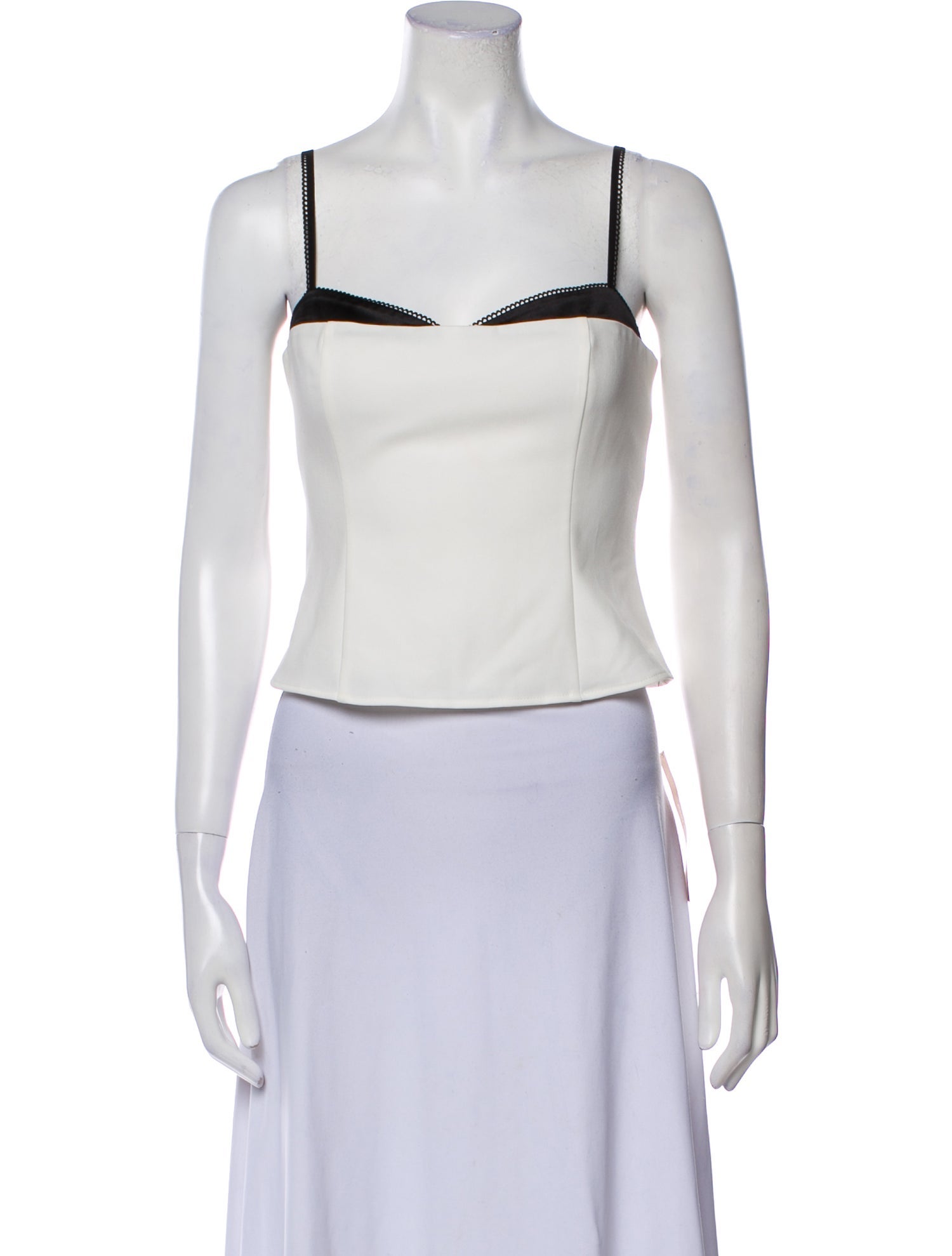 Reformation Square Neckline Sleeveless Crop Top - White Tops, Clothing ...