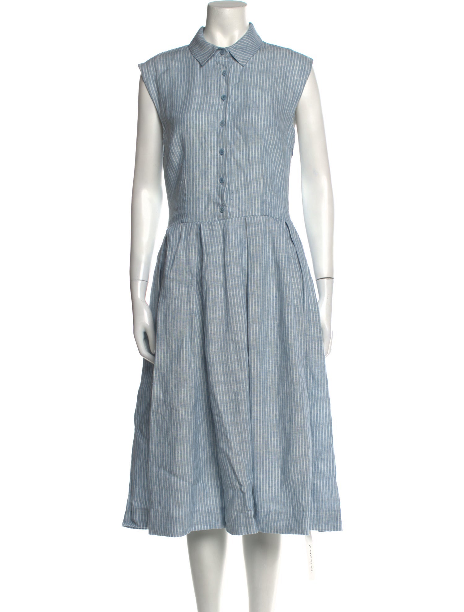 Reformation Linen Midi Length Dress - Blue Dresses, Clothing ...