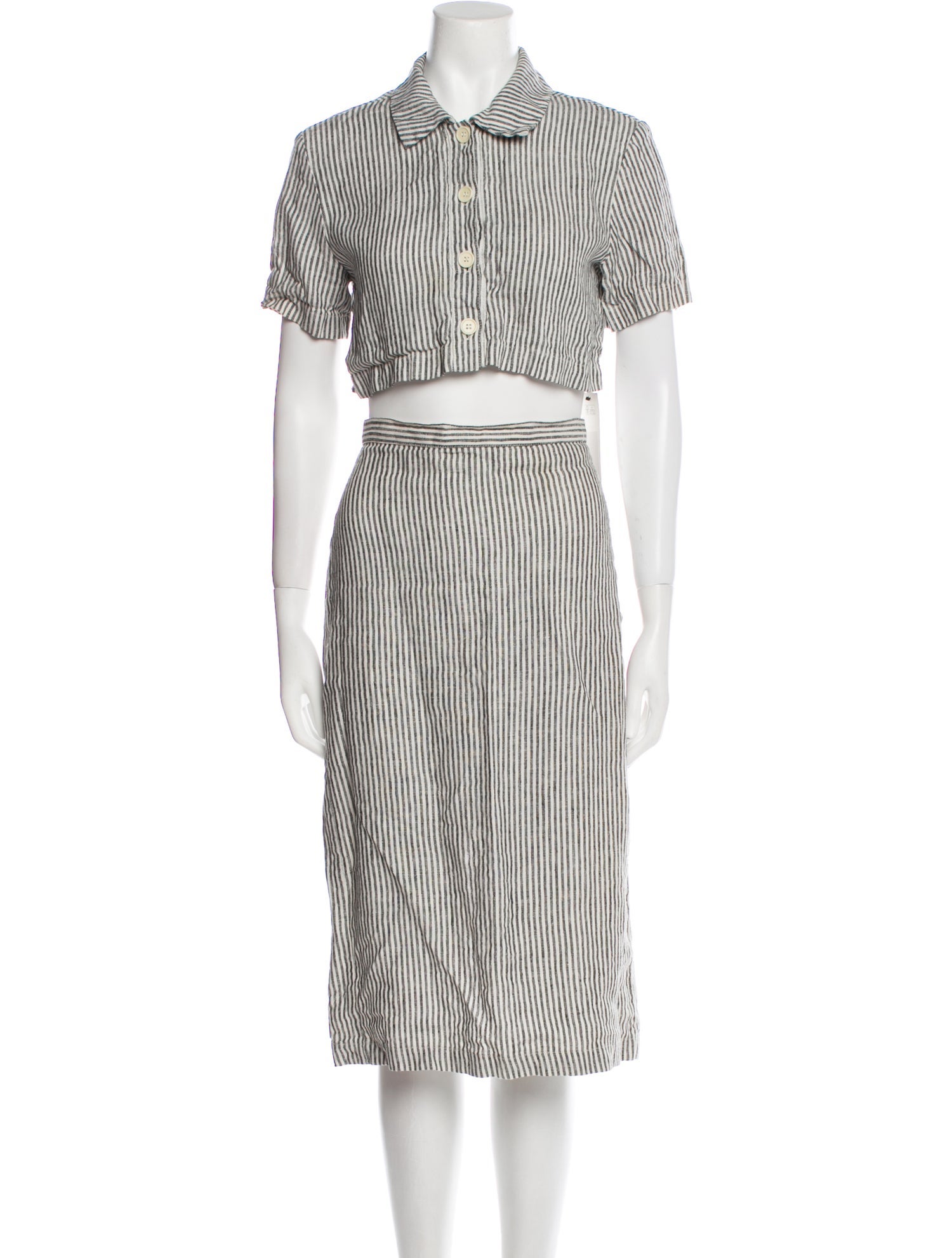 Reformation Linen Striped Skirt Set - Neutrals Suits and Sets, Clothing ...
