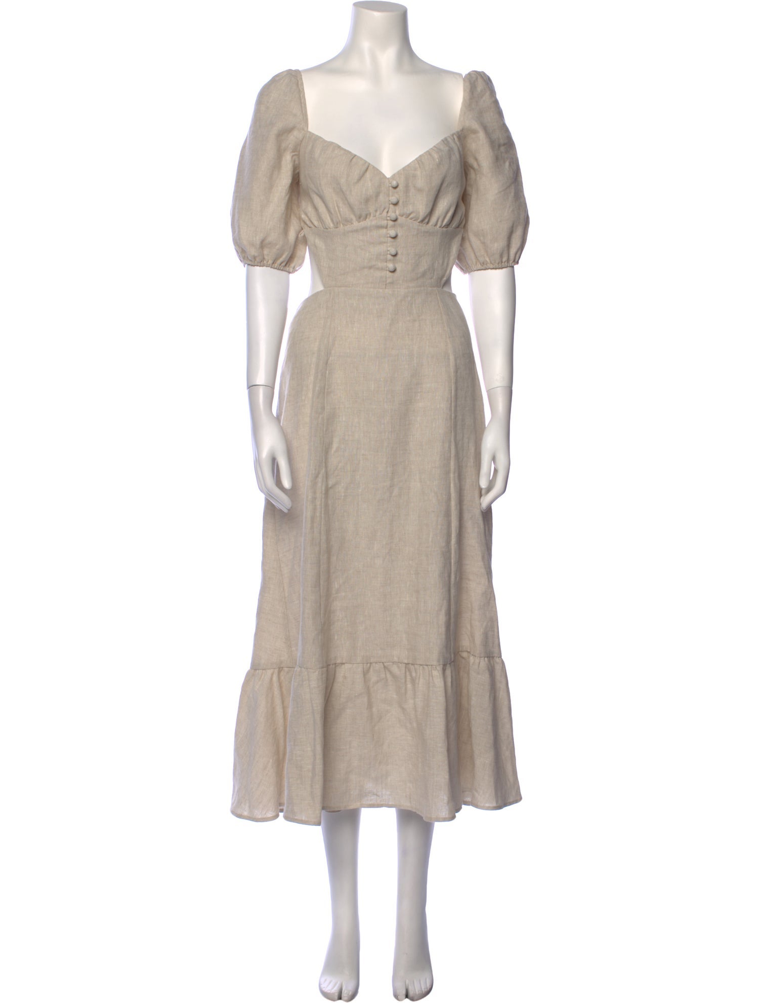 Reformation Linen Long Dress - Neutrals Dresses, Clothing - WRFMN248480 ...