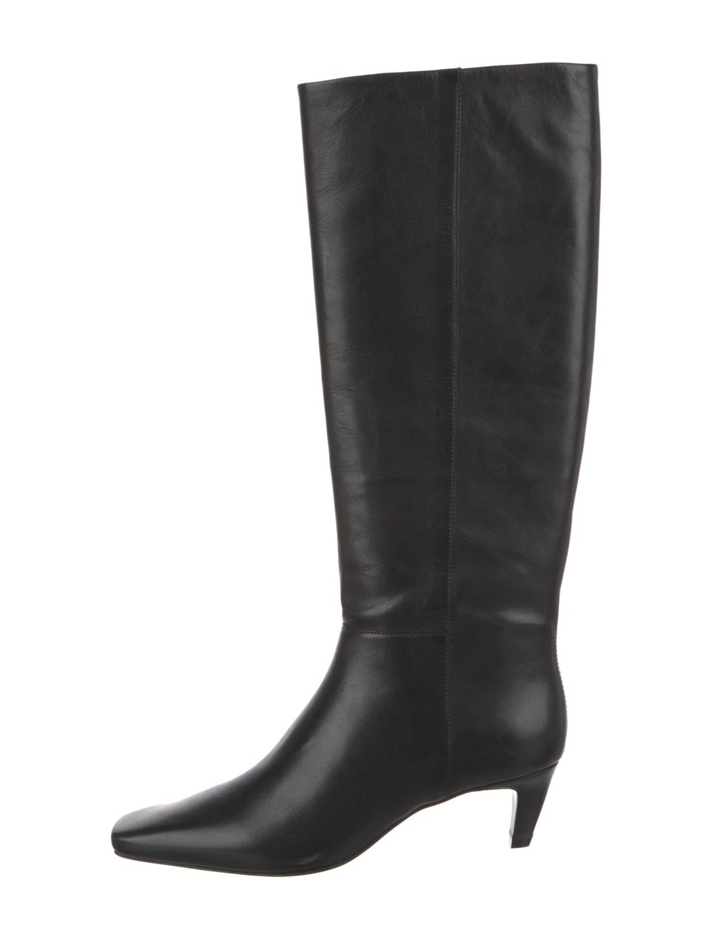Reformation Leather Knee-High Riding Boots Black Squa… - Gem
