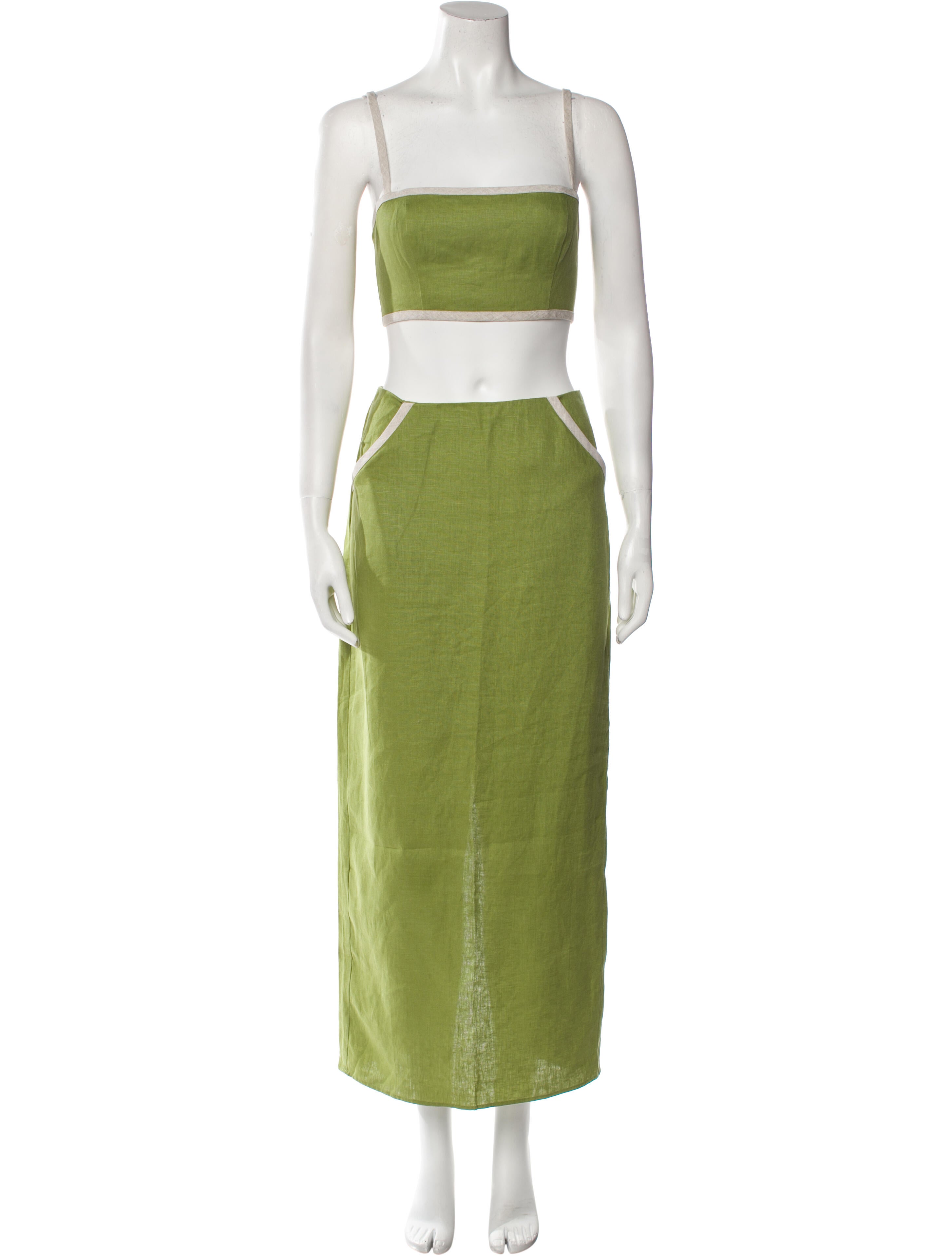 Reformation Linen Skirt Set - Green Suits and Sets, Clothing ...