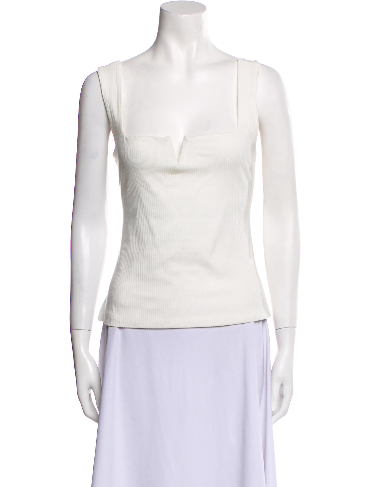 Reformation Square Neckline Sleeveless Top - White Tops, Clothing ...