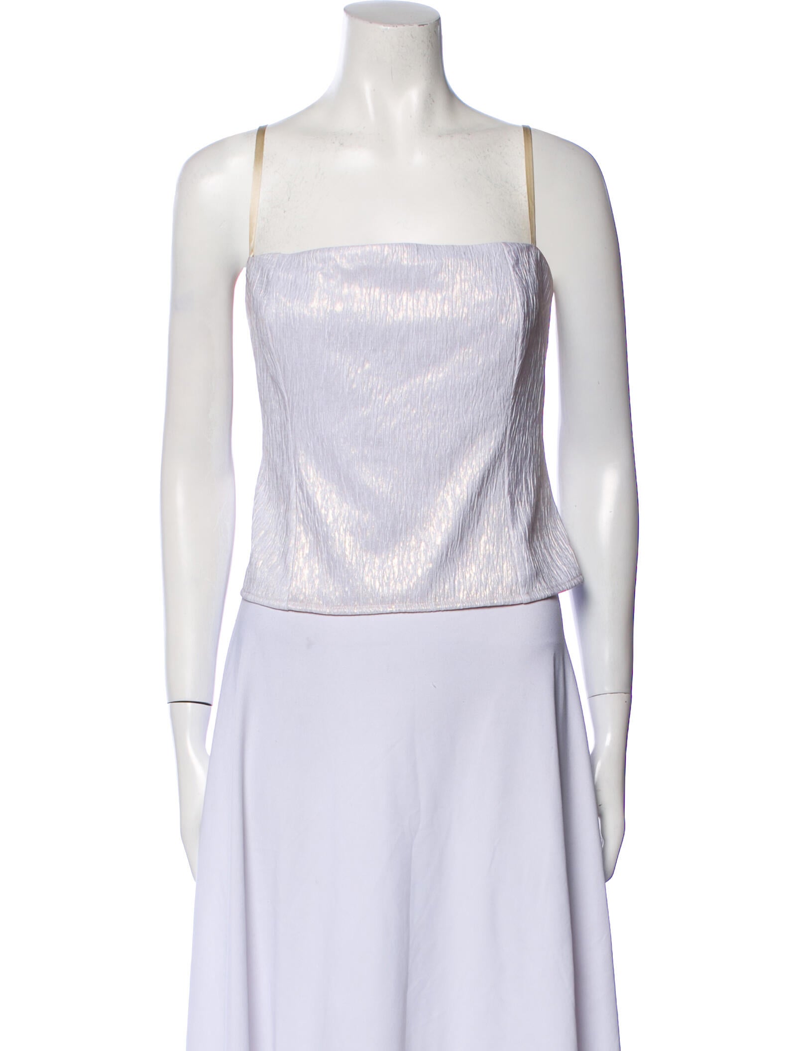 Reformation Square Neckline Sleeveless Crop Top - White Tops, Clothing ...