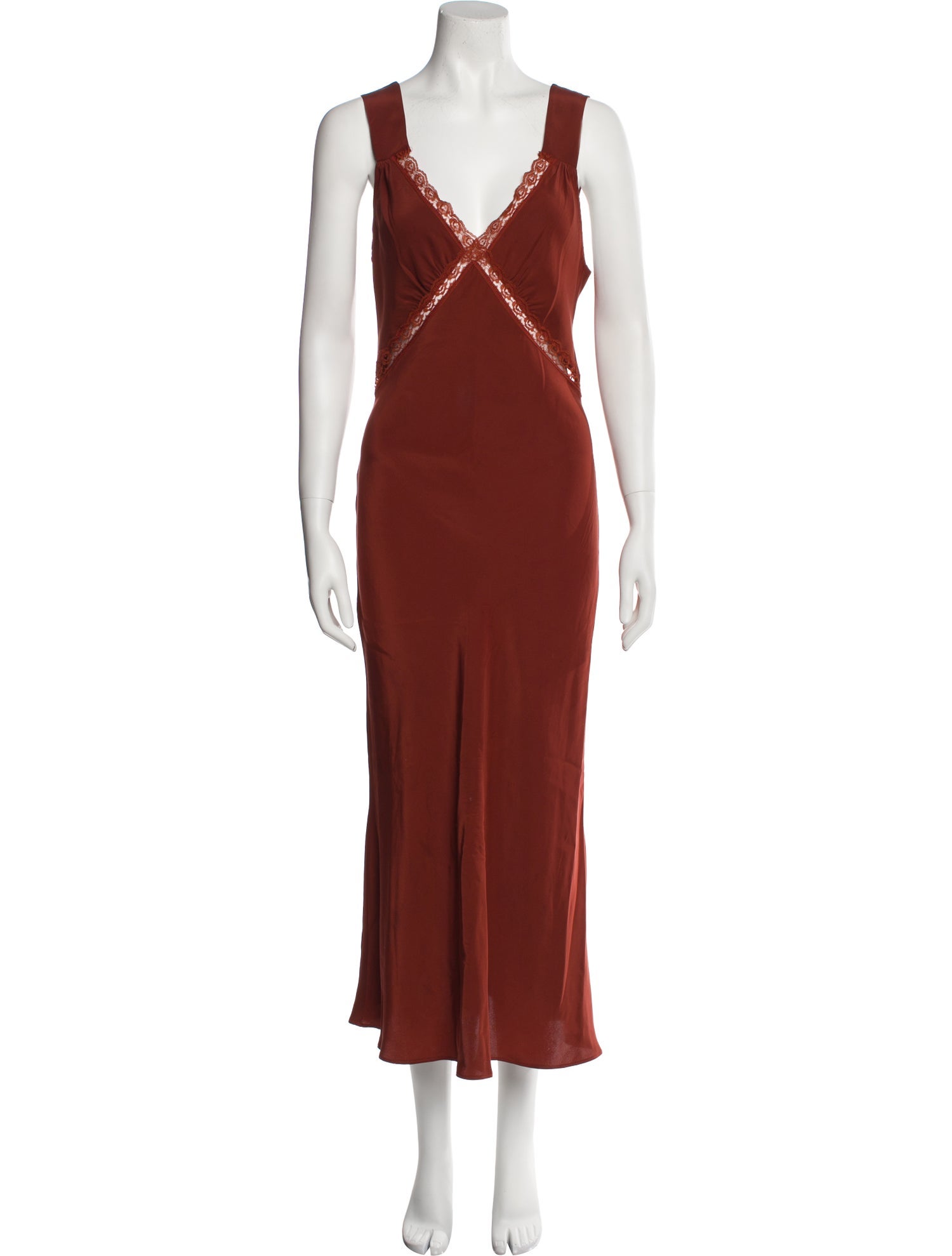 Reformation Silk Long Dress - Orange Dresses, Clothing - WRFMN276671 ...