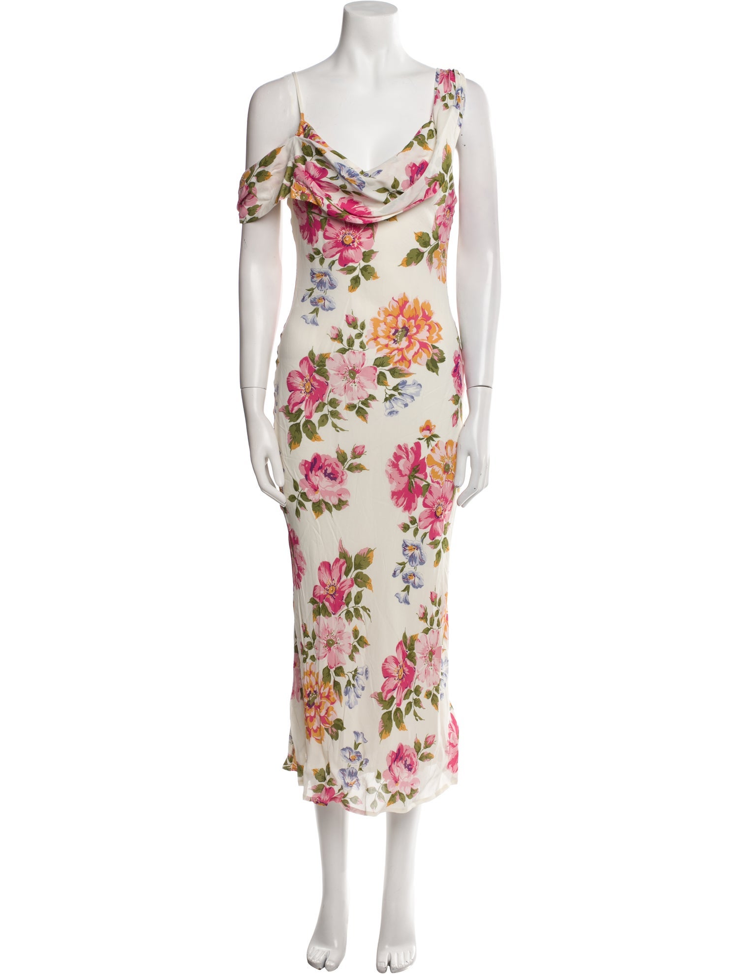 Reformation Floral Print Long Dress w/ Tags - Neutrals Dresses ...