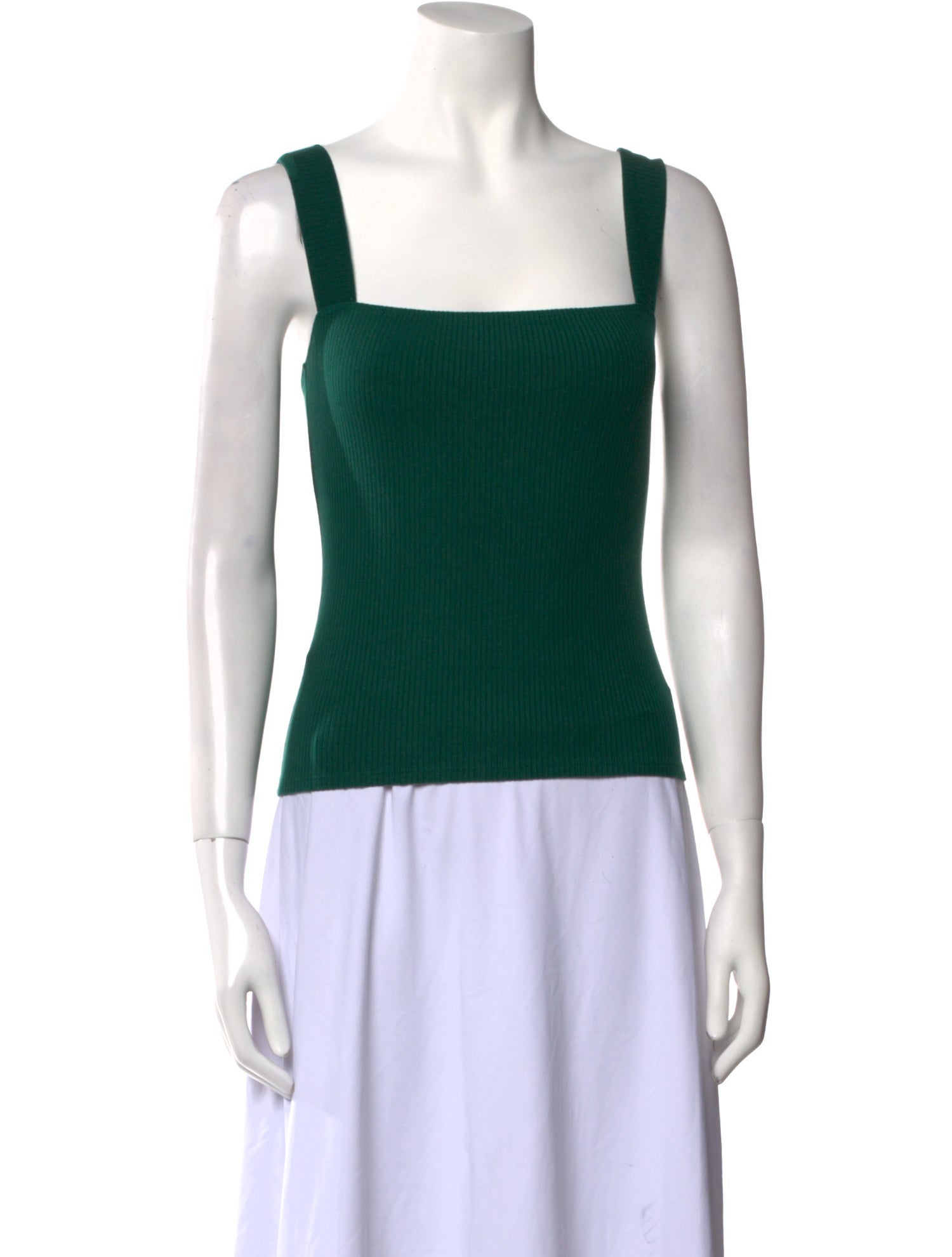 Reformation Square Neckline Sleeveless Top - Green Tops, Clothing ...