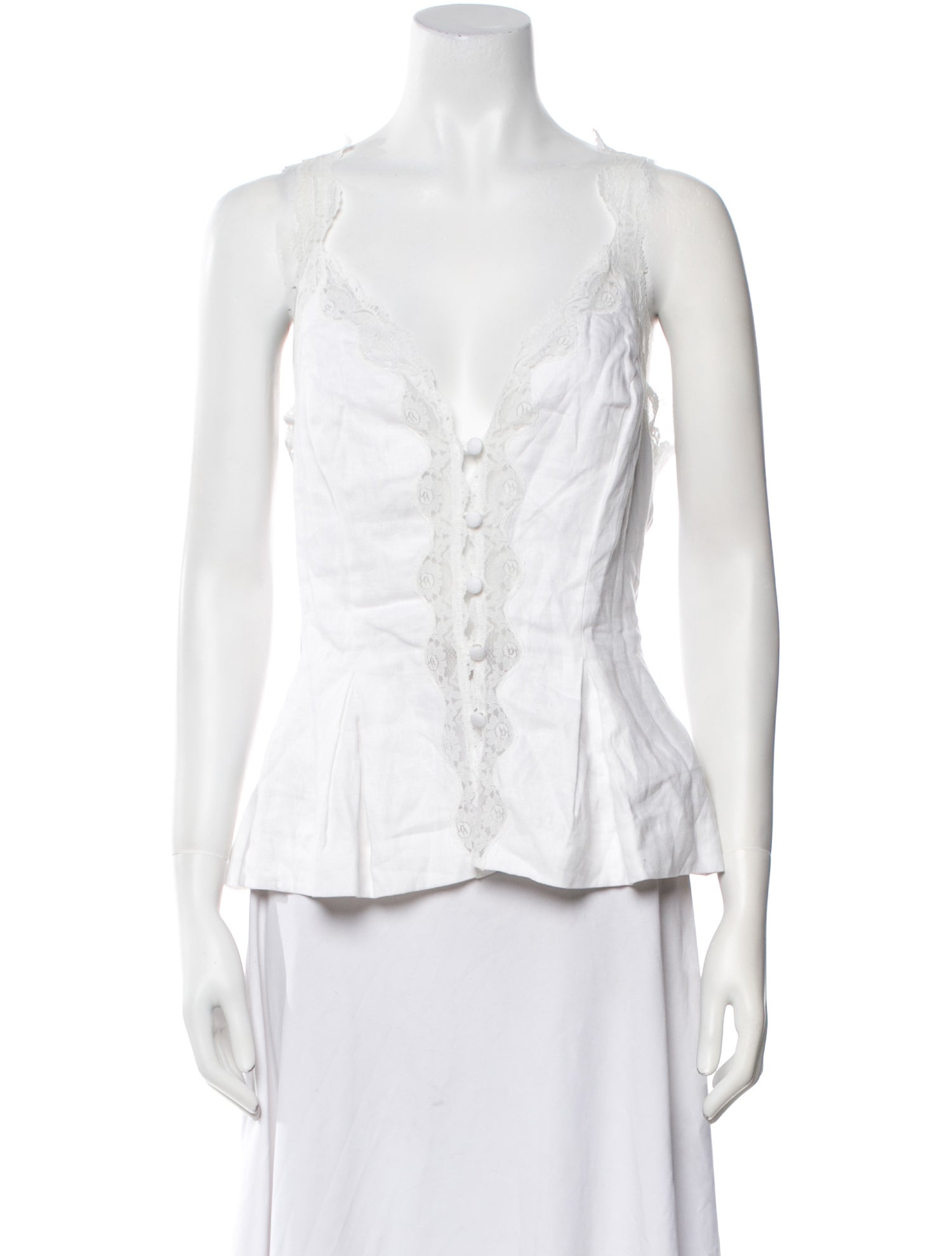 Reformation Linen V-Neck Top w/ Tags - White Tops, Clothing ...