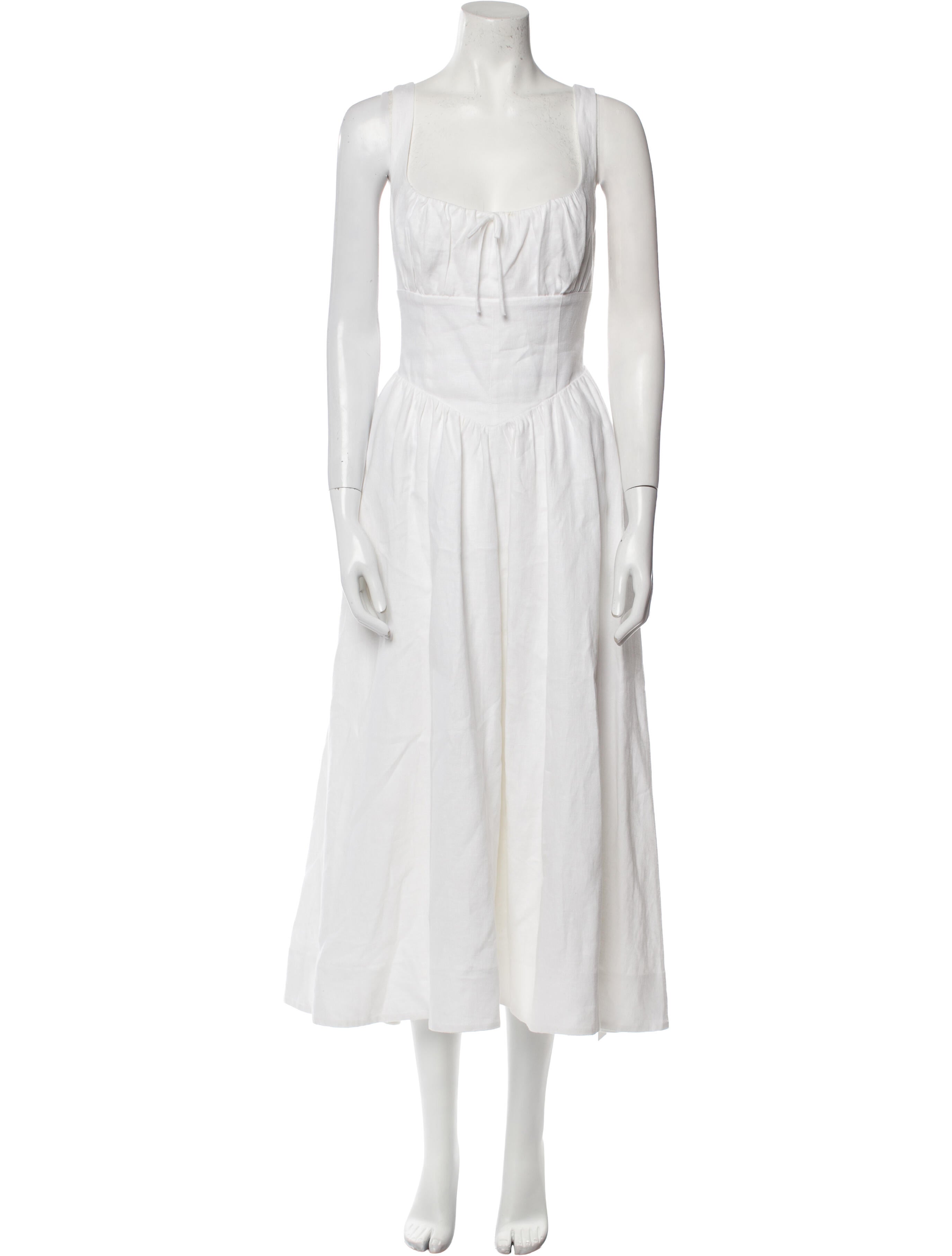 Reformation Linen Long Dress - White Dresses, Clothing - WRFMN302278 ...