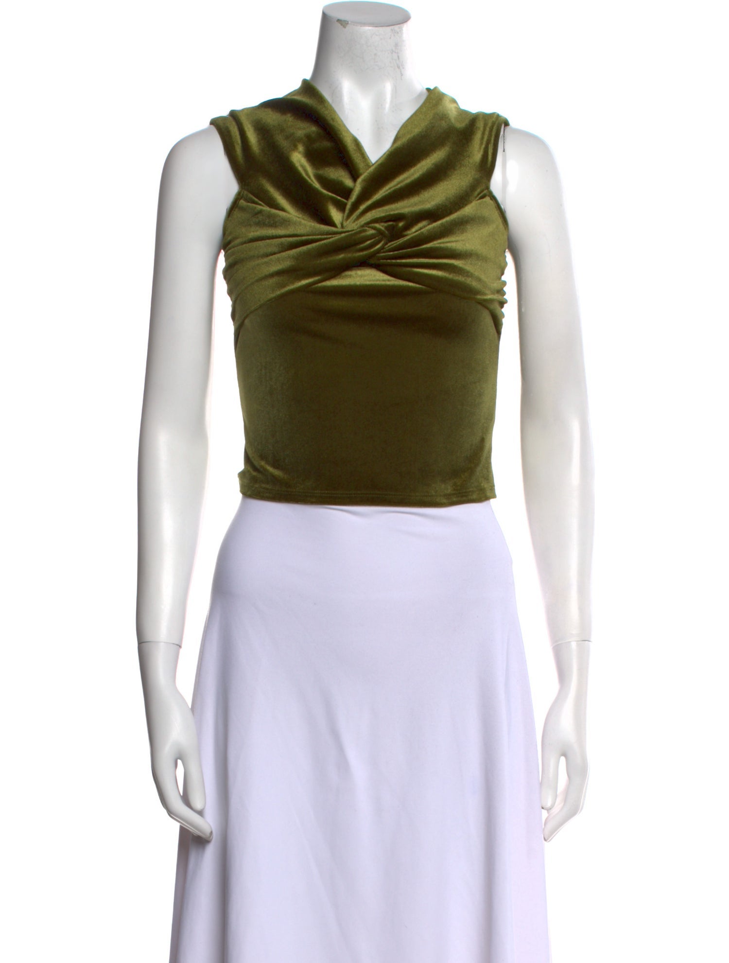 Reformation Velvet V-Neck Crop Top - Neutrals Tops, Clothing ...