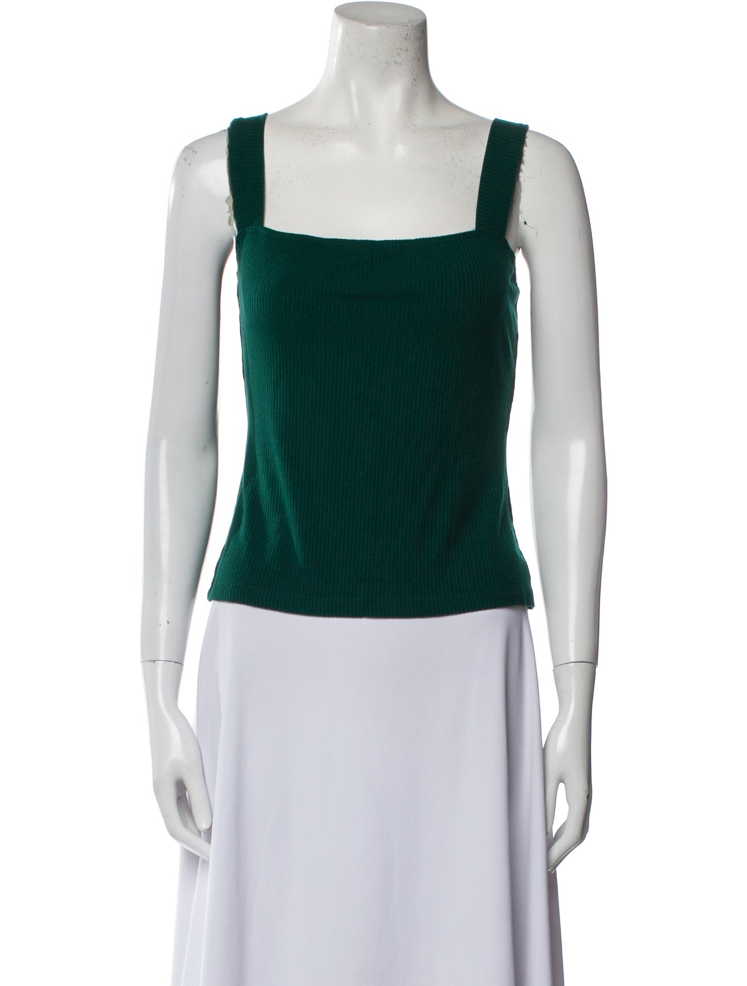 Reformation Square Neckline Sleeveless Crop Top - Green Tops, Clothing ...