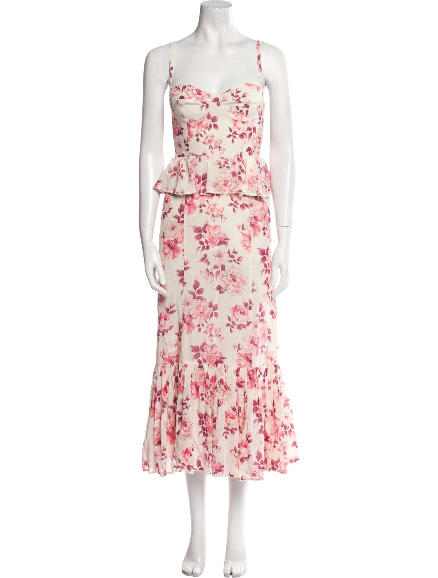 Reformation Floral Print Midi Length Dress w/ Tags - Neutrals Dresses ...