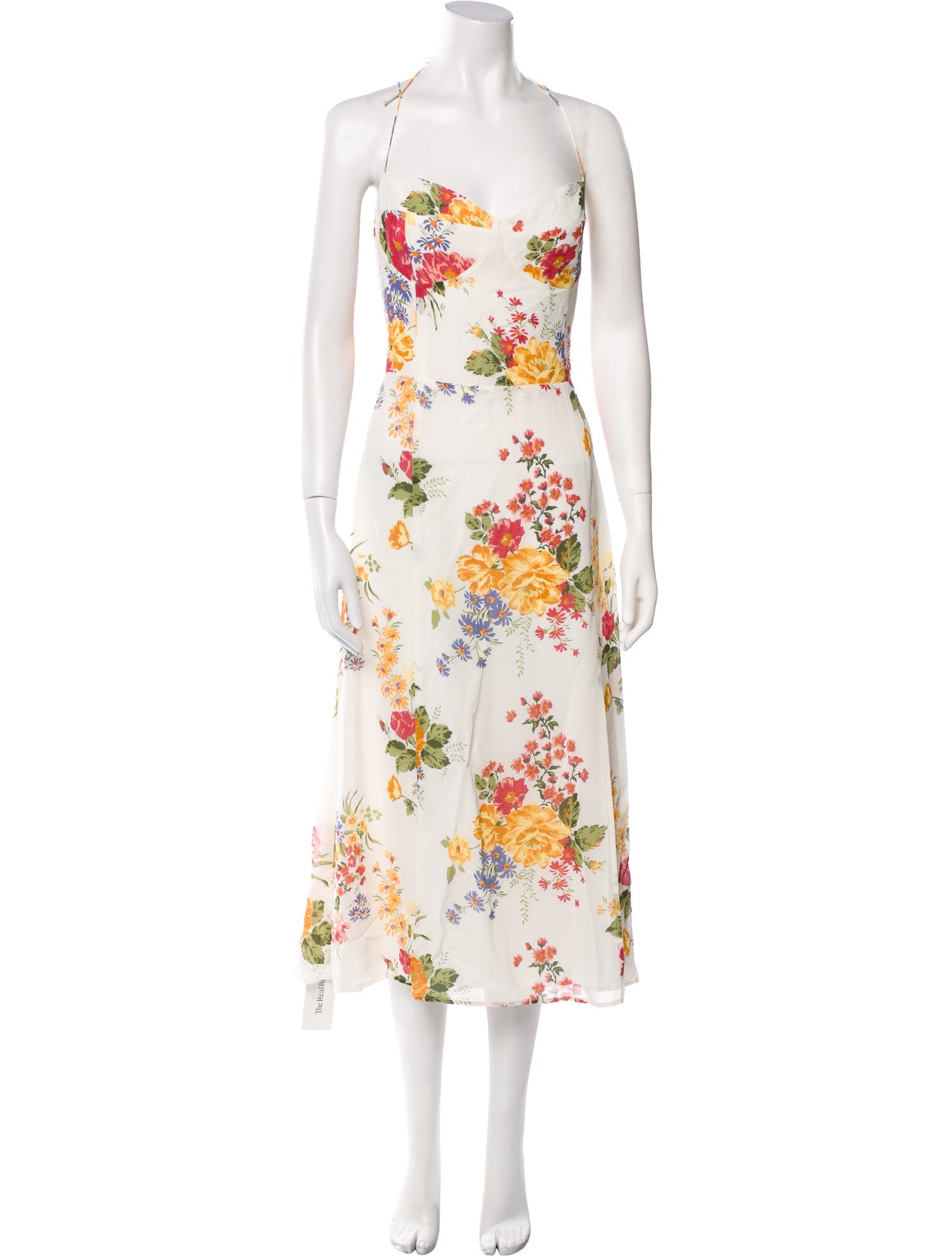 Reformation Floral Print Long Dress w/ Tags - Neutrals Dresses ...