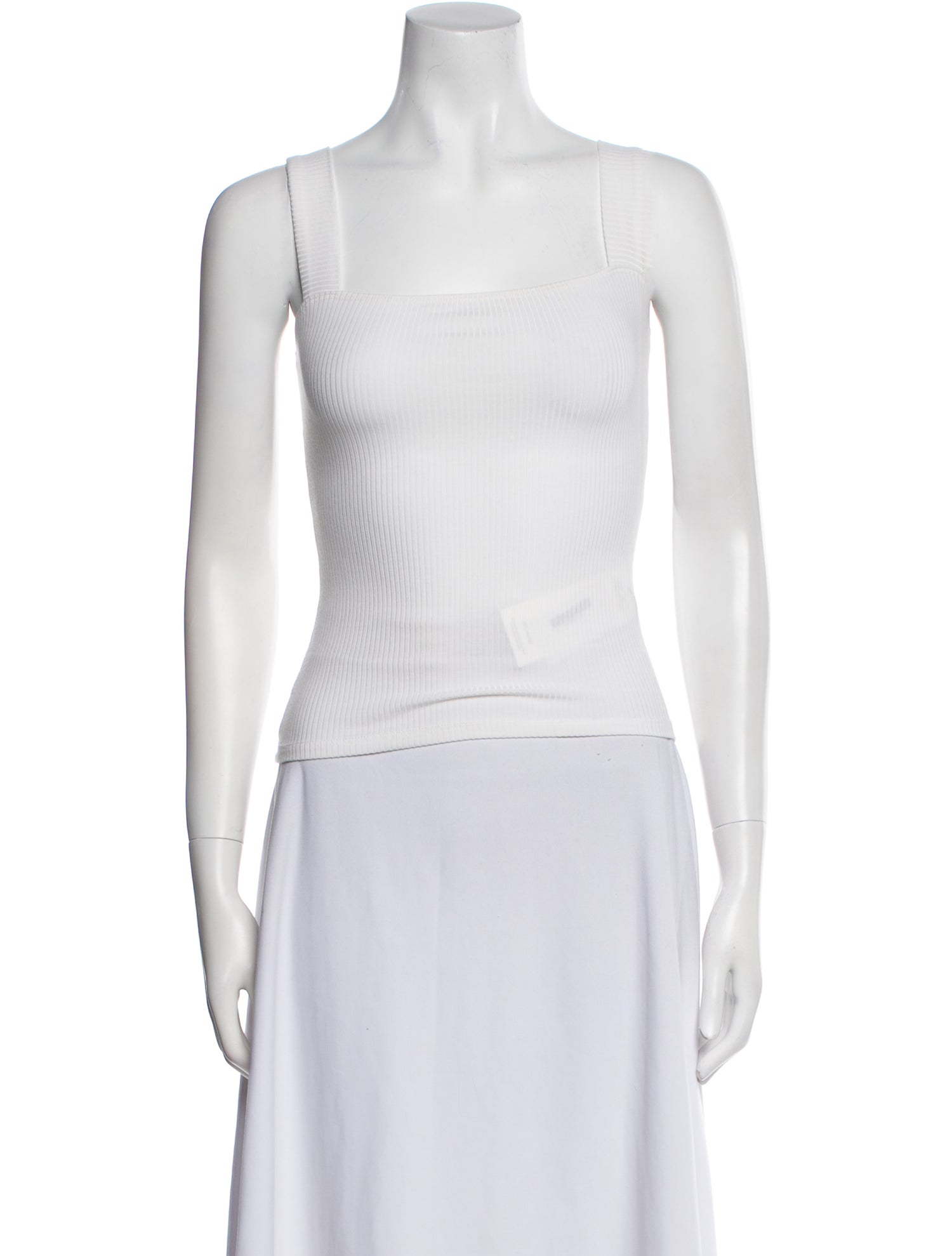 Reformation Square Neckline Sleeveless Crop Top - Neutrals Tops ...