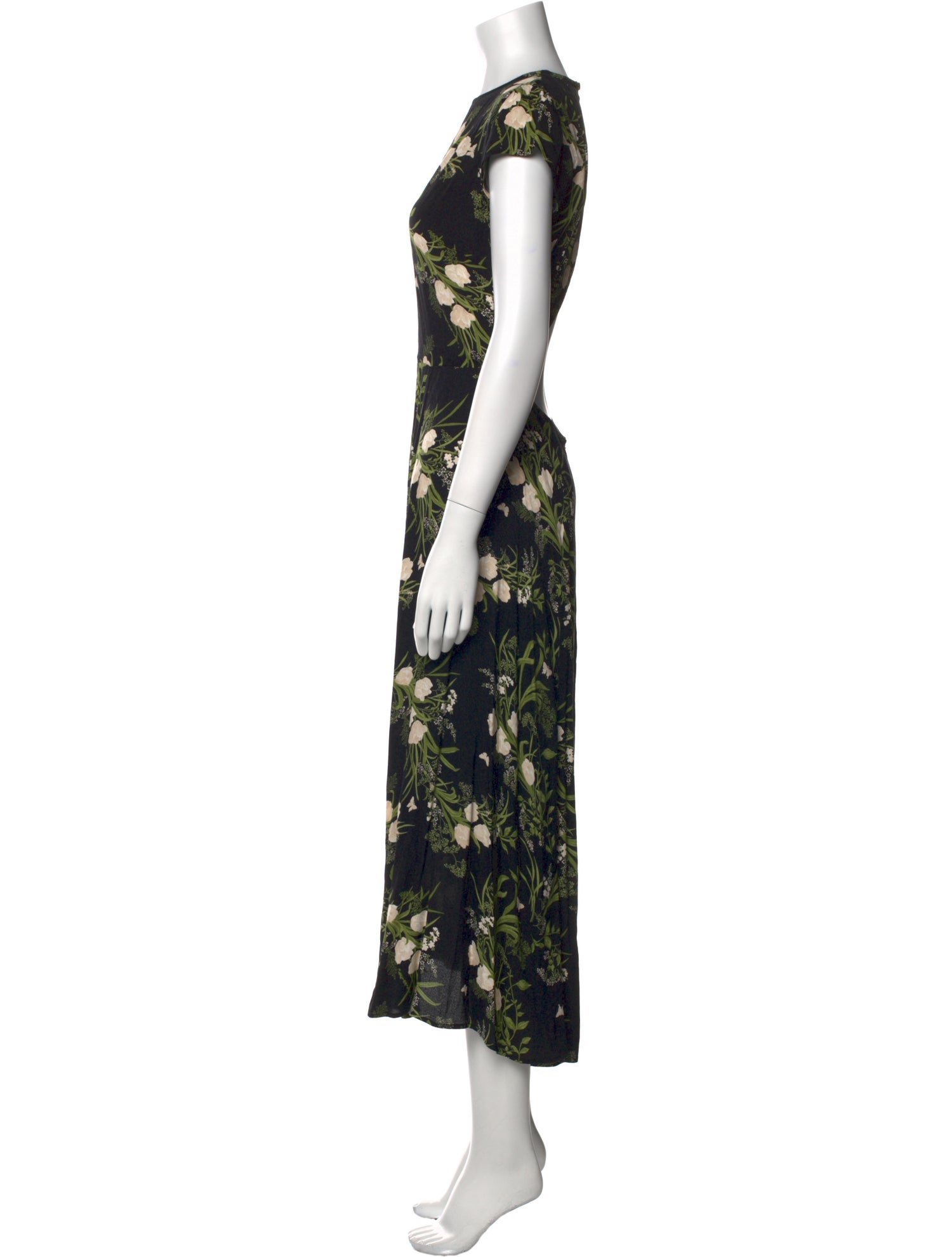 Reformation Floral Print Long Dress w/ Tags - Black Dresses, Clothing ...