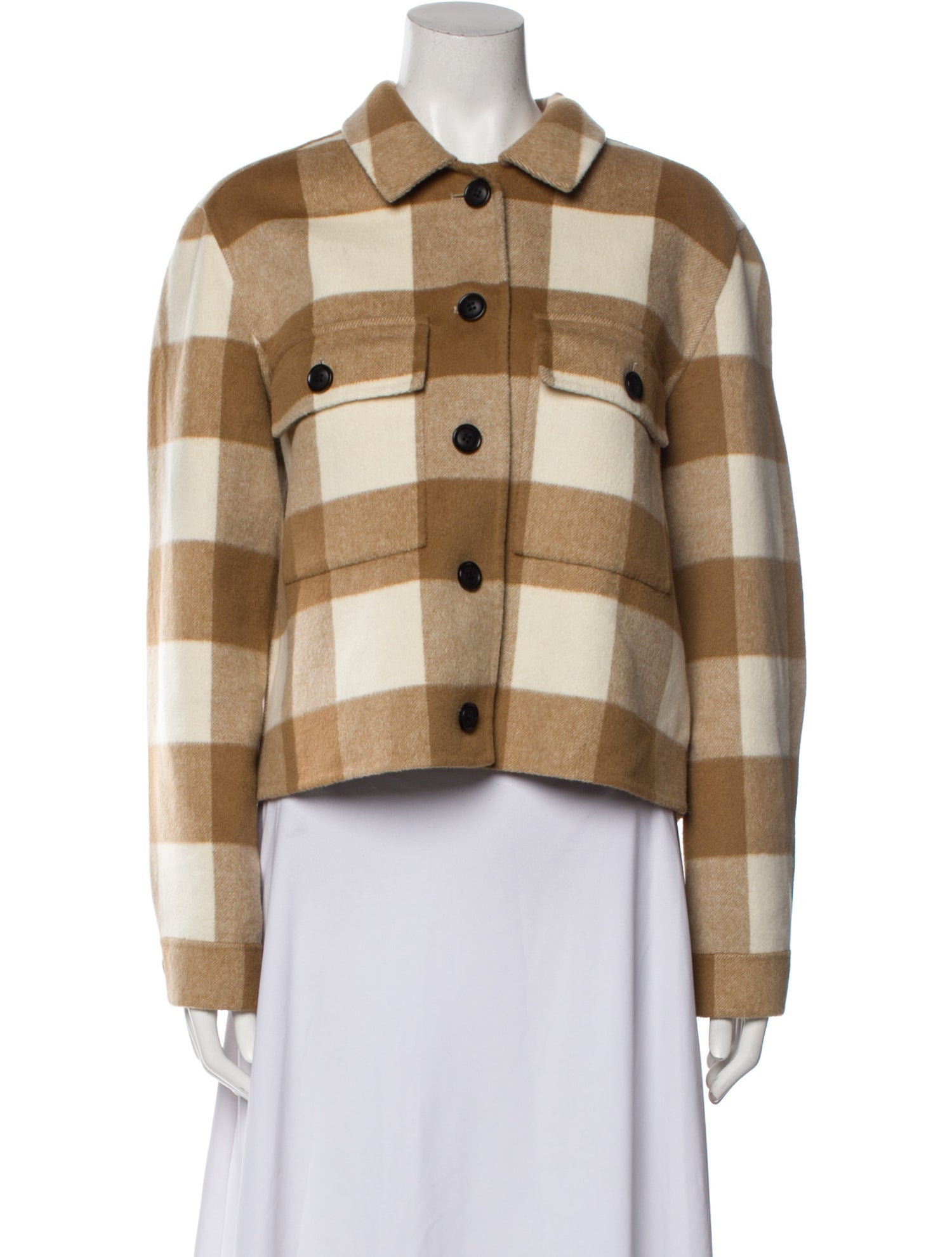 Rails Wool Plaid Print Denim Jacket - Neutrals Jackets, Clothing ...