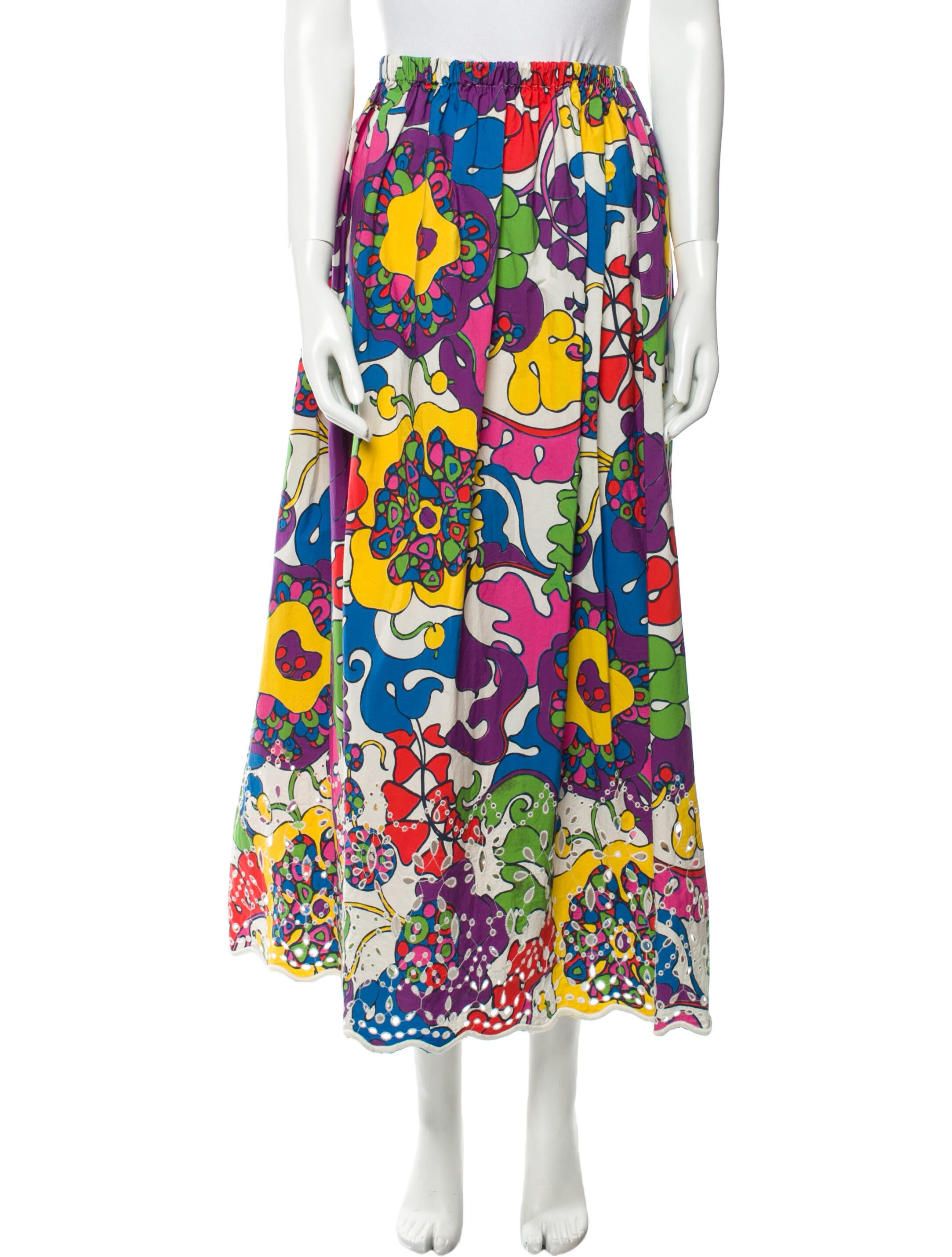 RHODE Printed Midi Length Skirt - Purple Skirts, Clothing - WRHOS28057 ...