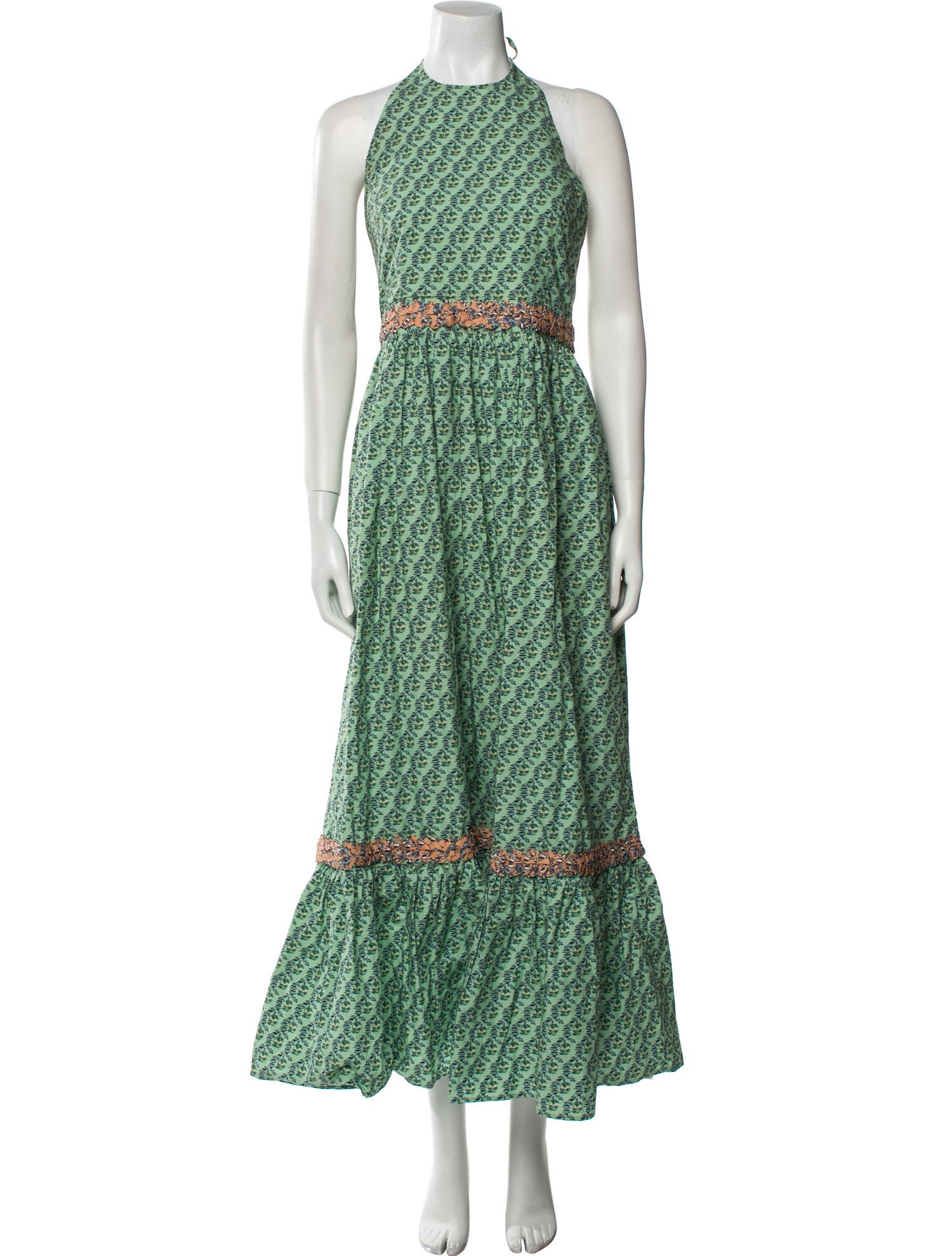 RHODE Printed Long Dress - Green Dresses, Clothing - WRHOS37804 | The ...
