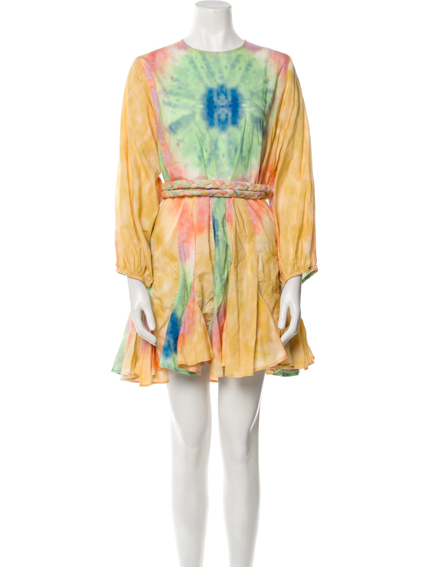 RHODE Printed Mini Dress - Yellow Dresses, Clothing - WRHOS37838 | The ...