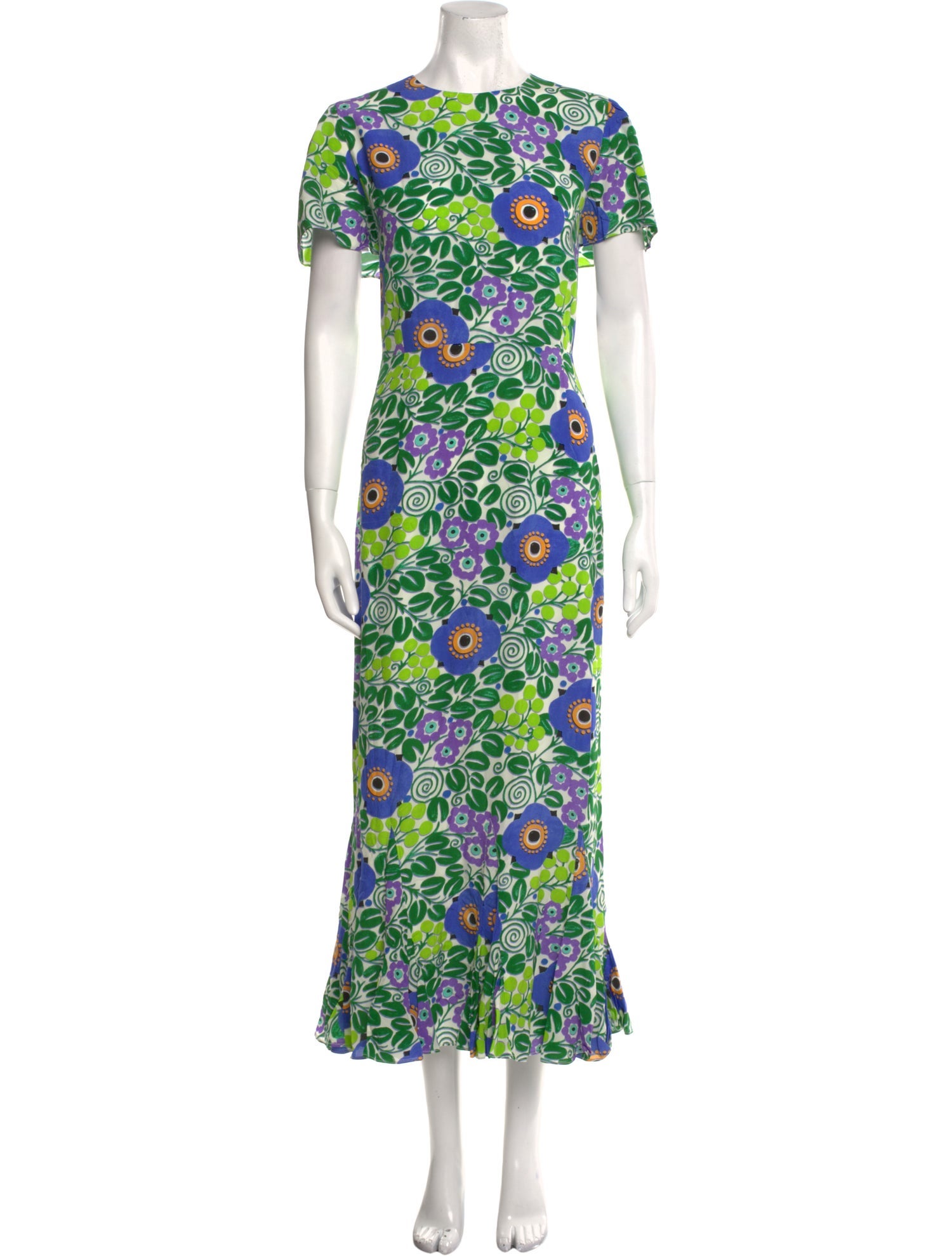 RHODE Floral Print Midi Length Dress w/ Tags - Green Dresses, Clothing ...