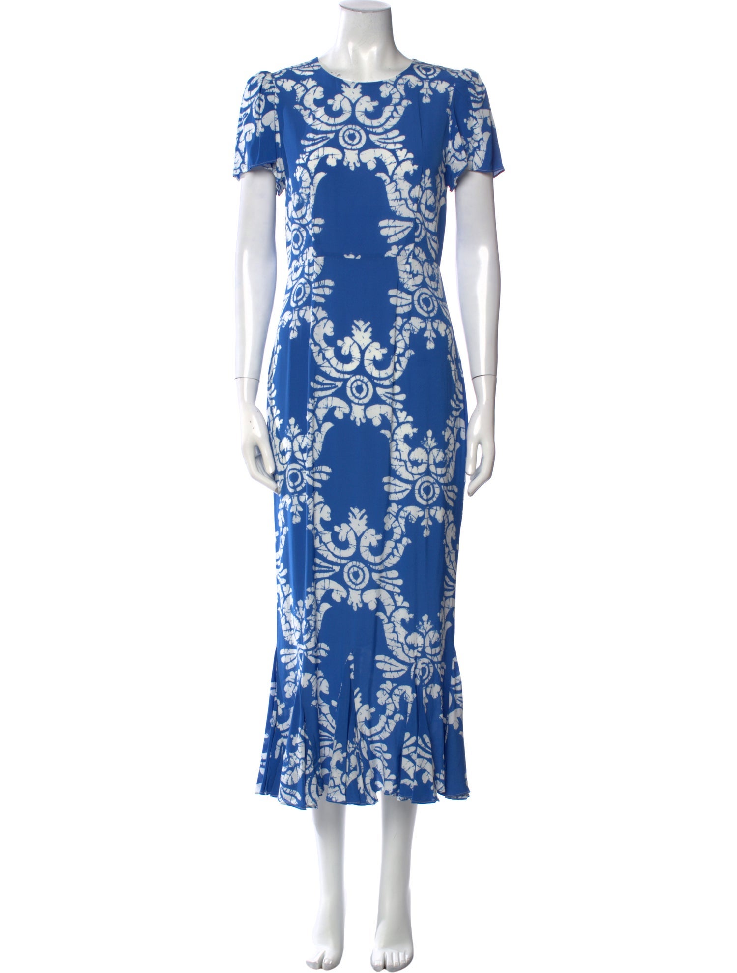 RHODE Floral Print Long Dress - Blue Dresses, Clothing - WRHOS38991 ...