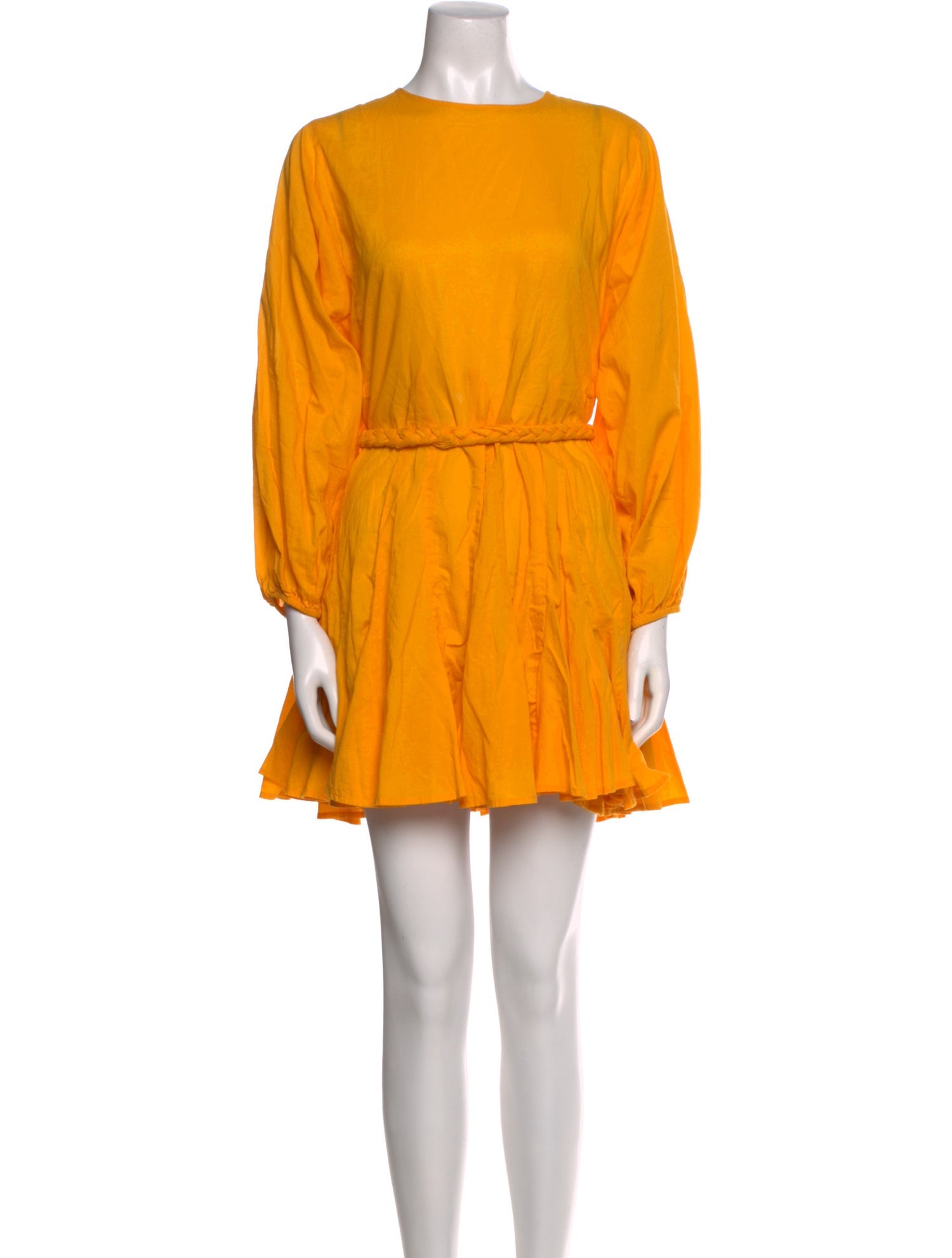 RHODE Crew Neck Mini Dress - Yellow Dresses, Clothing - WRHOS40439 ...
