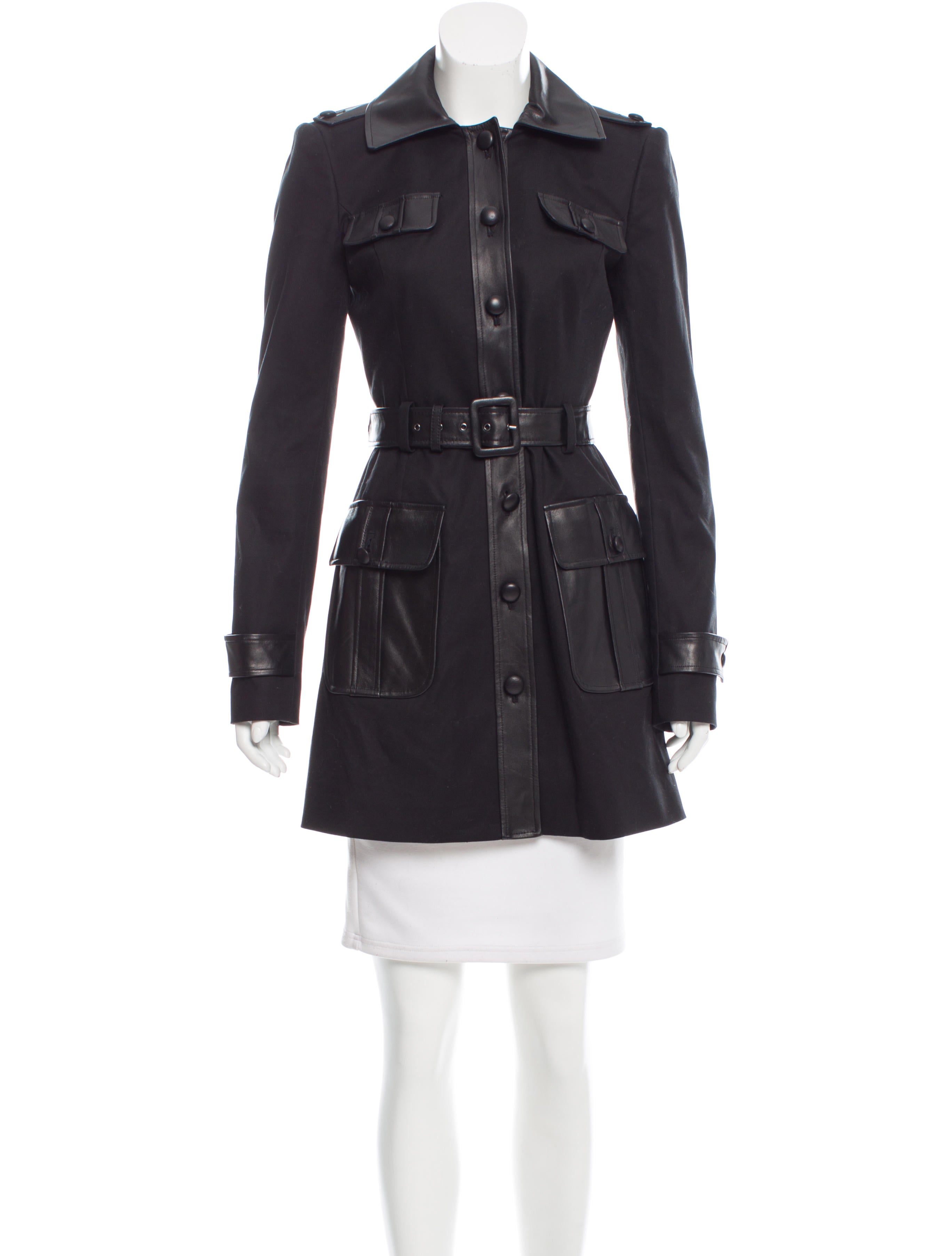 Rachel Zoe Leather-Accented Trench Coat - Clothing - WRL30474 | The ...
