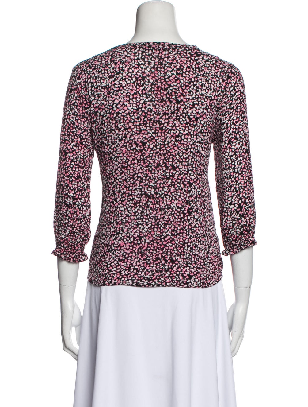 Rachel Zoe Printed V-Neck Blouse - Pink Tops, Clothing - WRL54995 | The ...