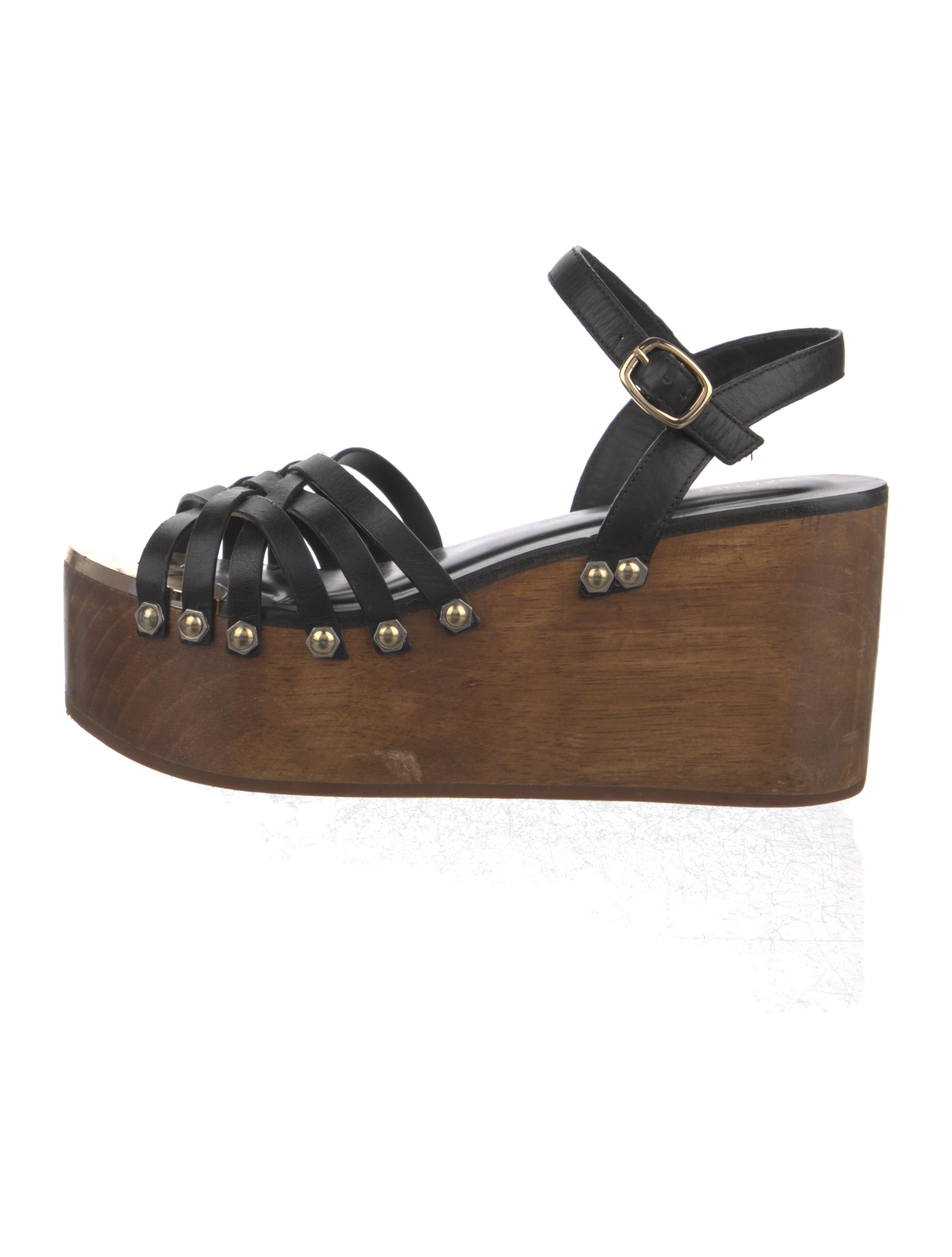 Tibi Boni Shearling Slide Sandals - Brown Sandals, Shoes - WTI35411 ...