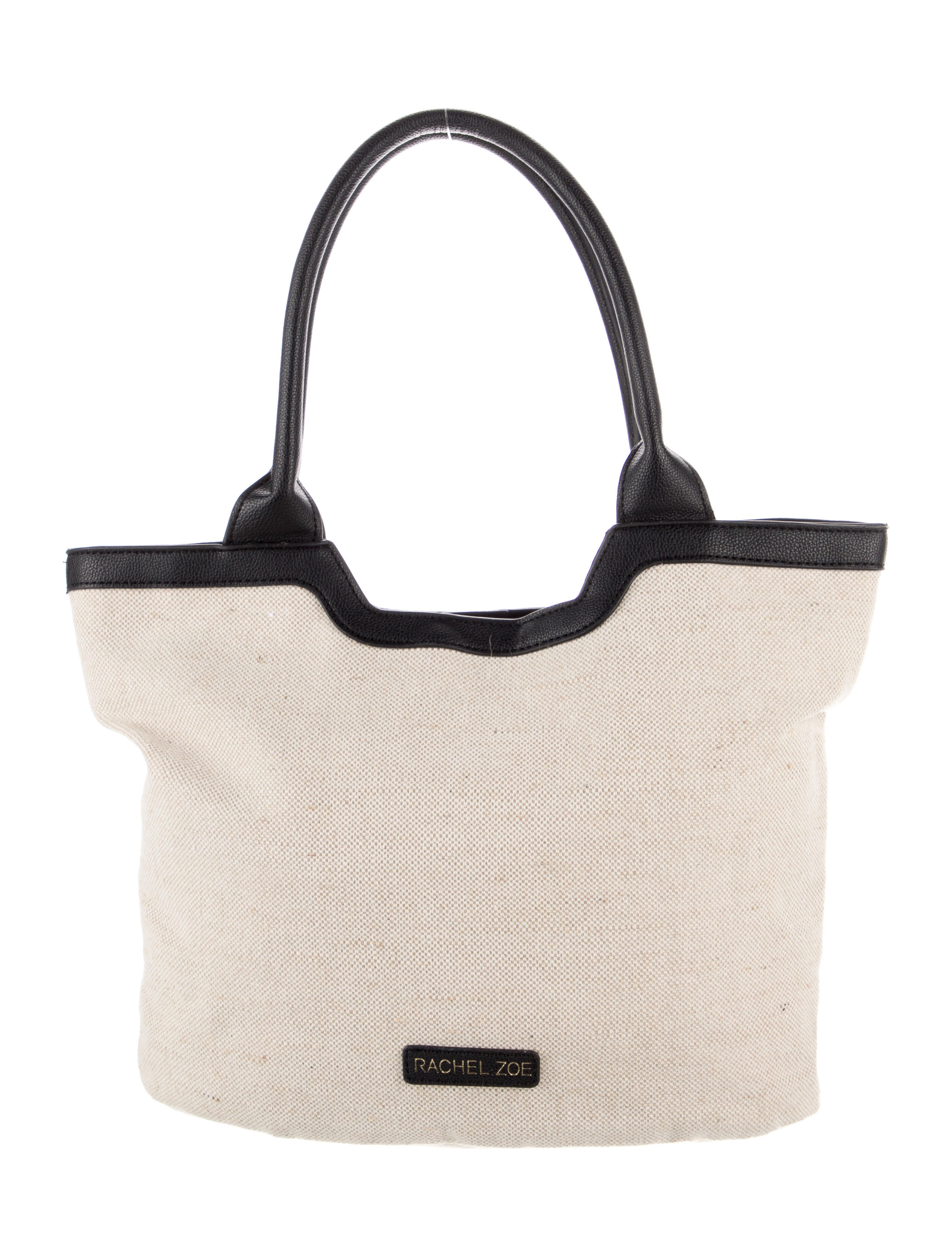 Rachel Zoe Leather Trimmed Canvas Tote Bag - Neutrals Totes, Handbags ...
