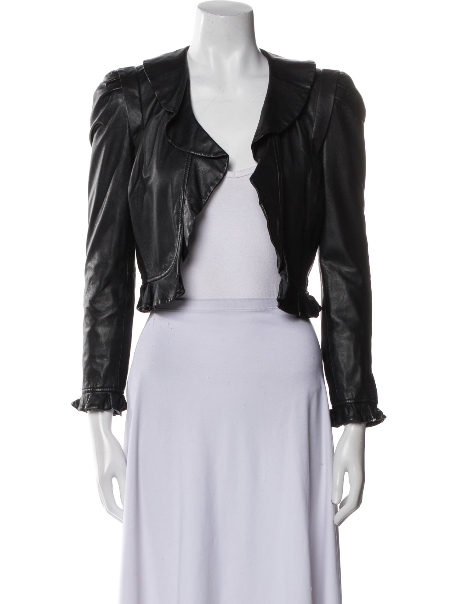 Rachel Zoe Leather Bolero - Black Jackets, Clothing - WRL74764 | The ...