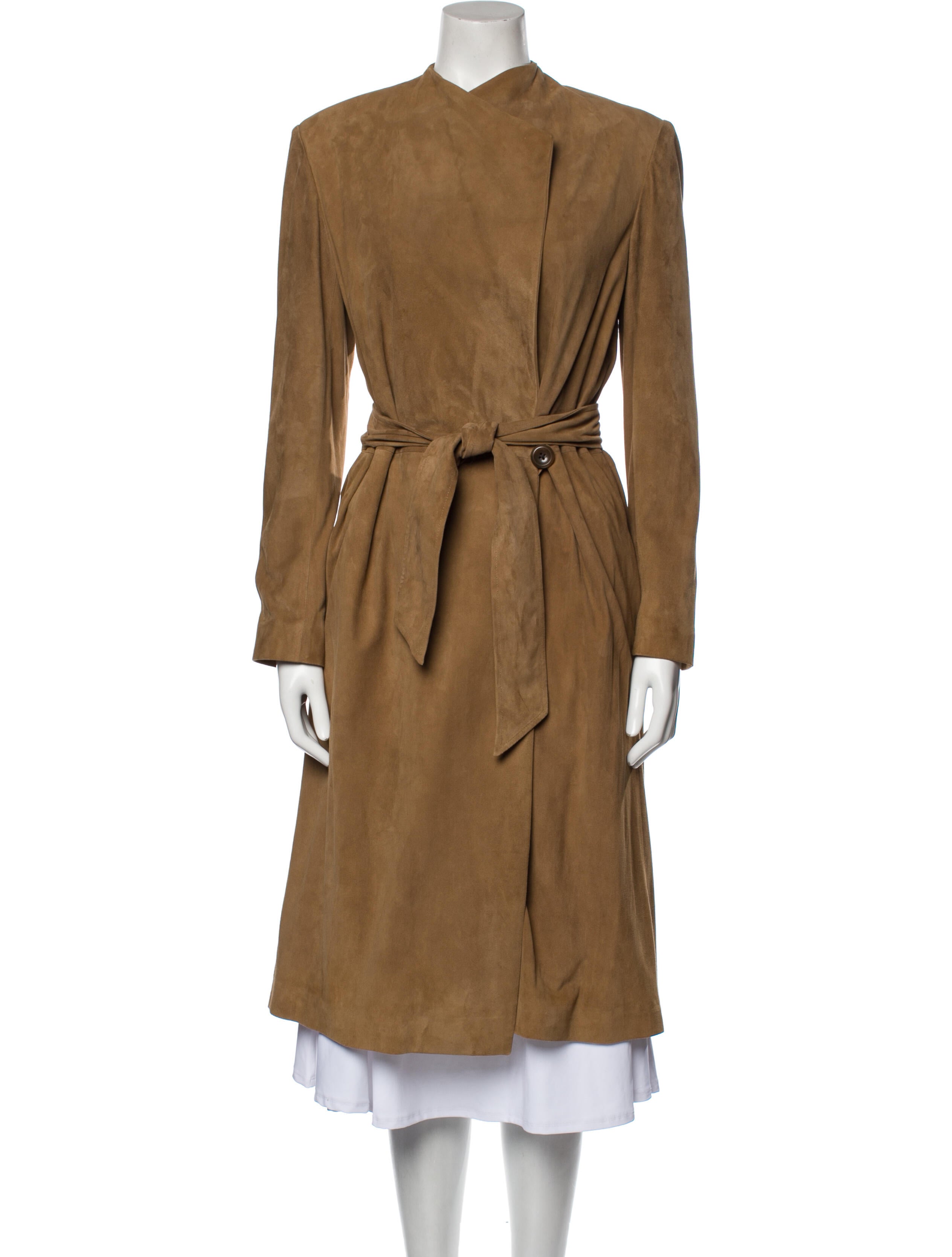 Ralph Lauren Black Label Goat Leather Trench Coat - Neutrals Coats ...