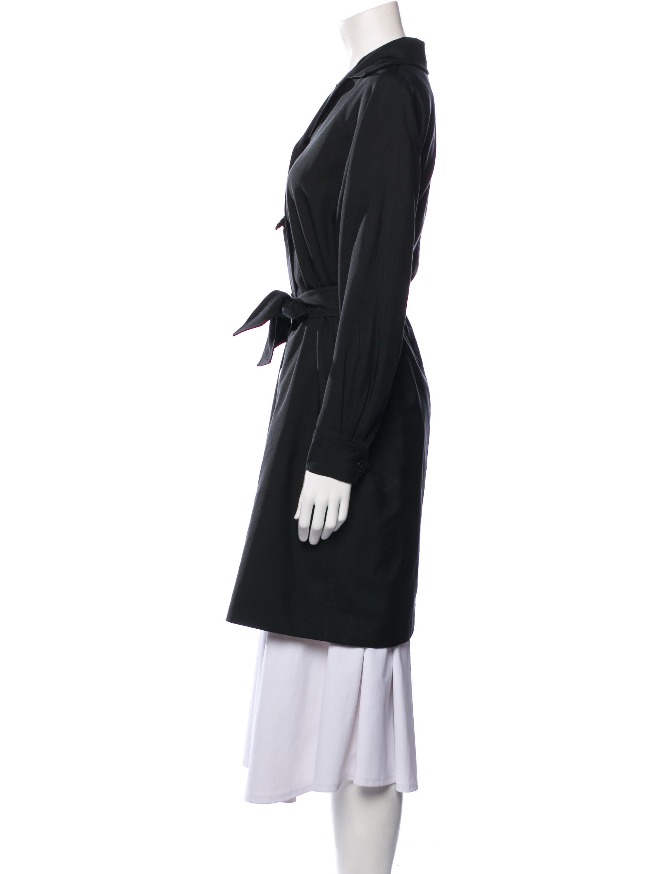 Ralph Lauren Black Label Silk Trench Coat - Black Coats, Clothing ...