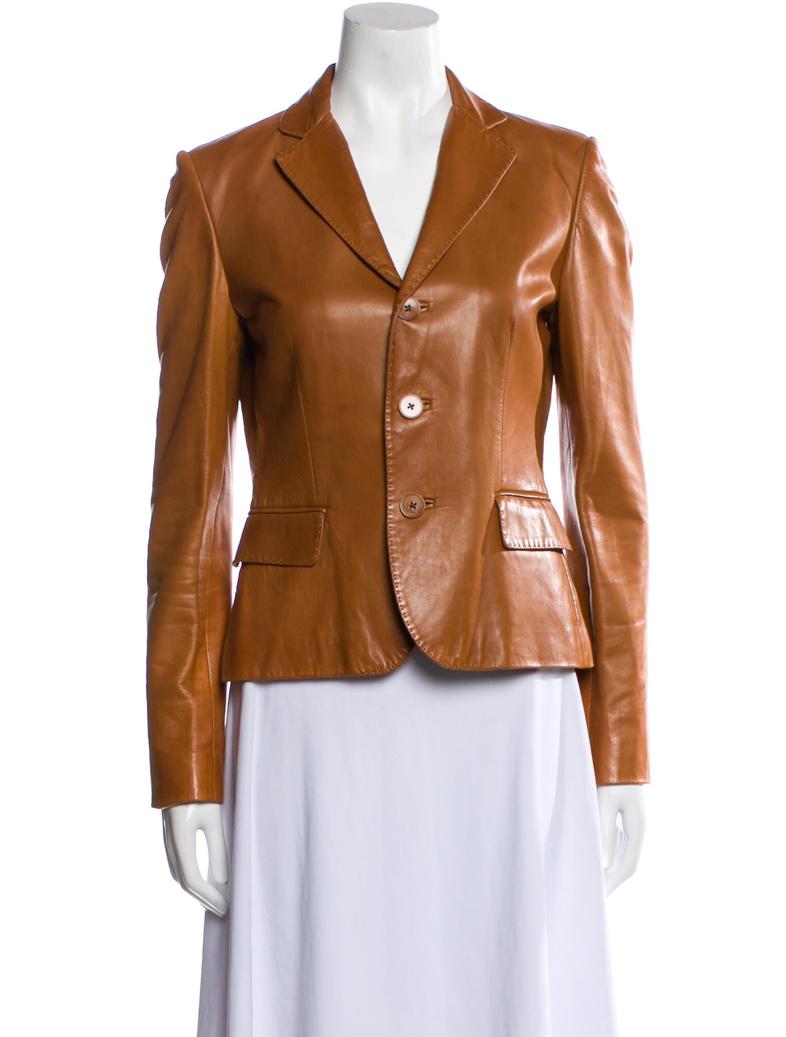 Ralph Lauren Black Label Lamb Leather Blazer - Brown Jackets, Clothing ...