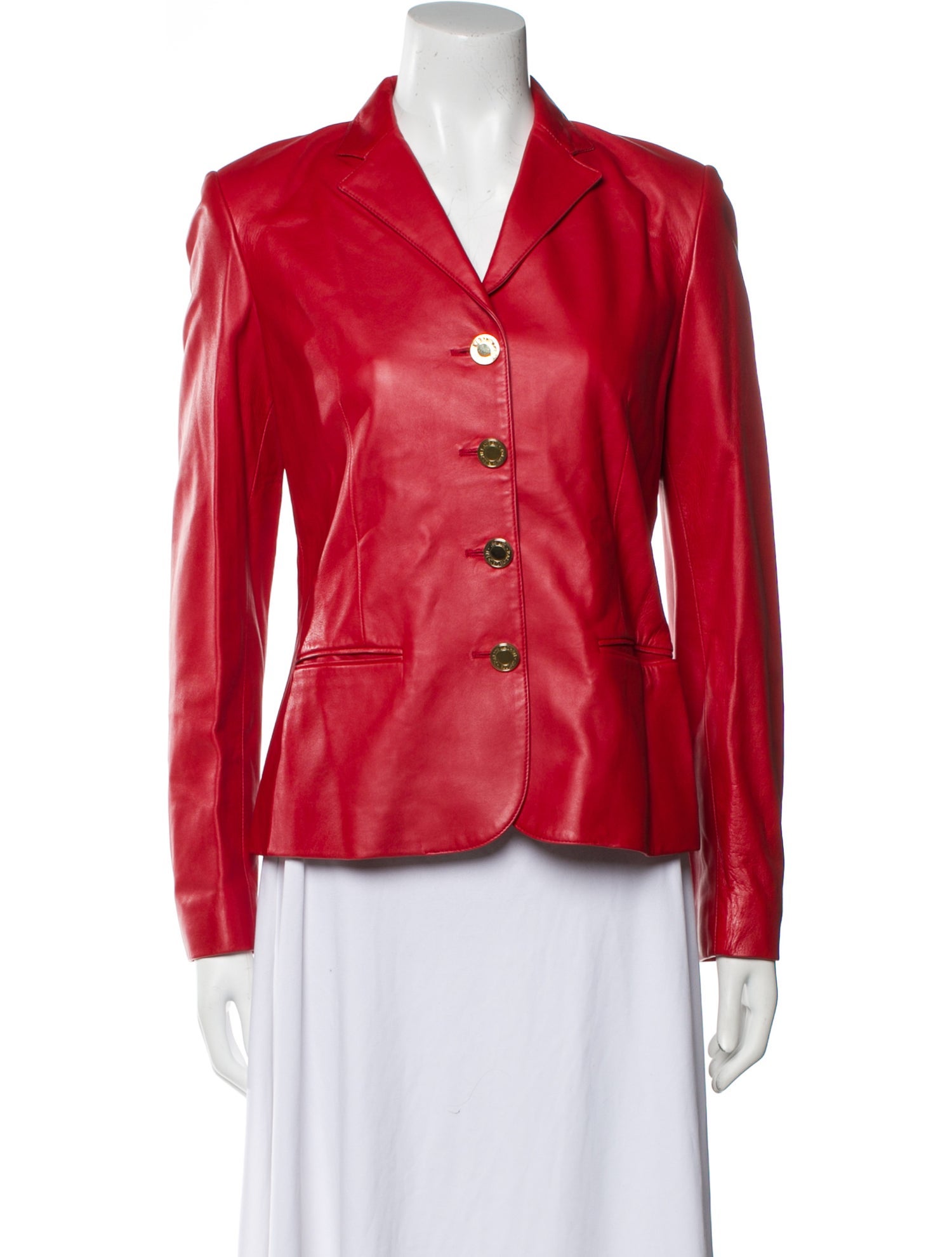 Ralph Lauren Black Label Leather Blazer - Red Jackets, Clothing ...