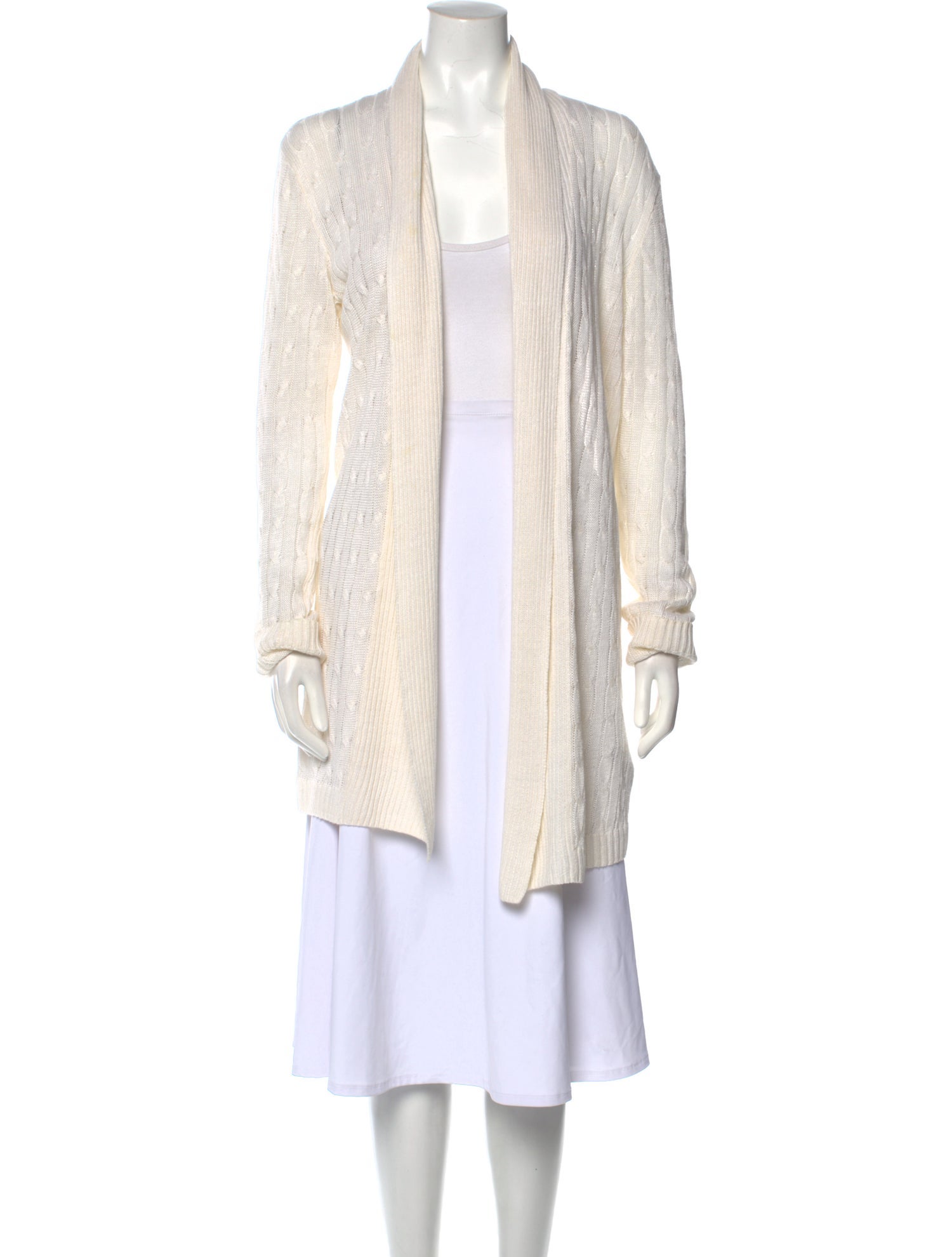 Ralph Lauren Black Label Open Front Sweater - Neutrals Knitwear ...