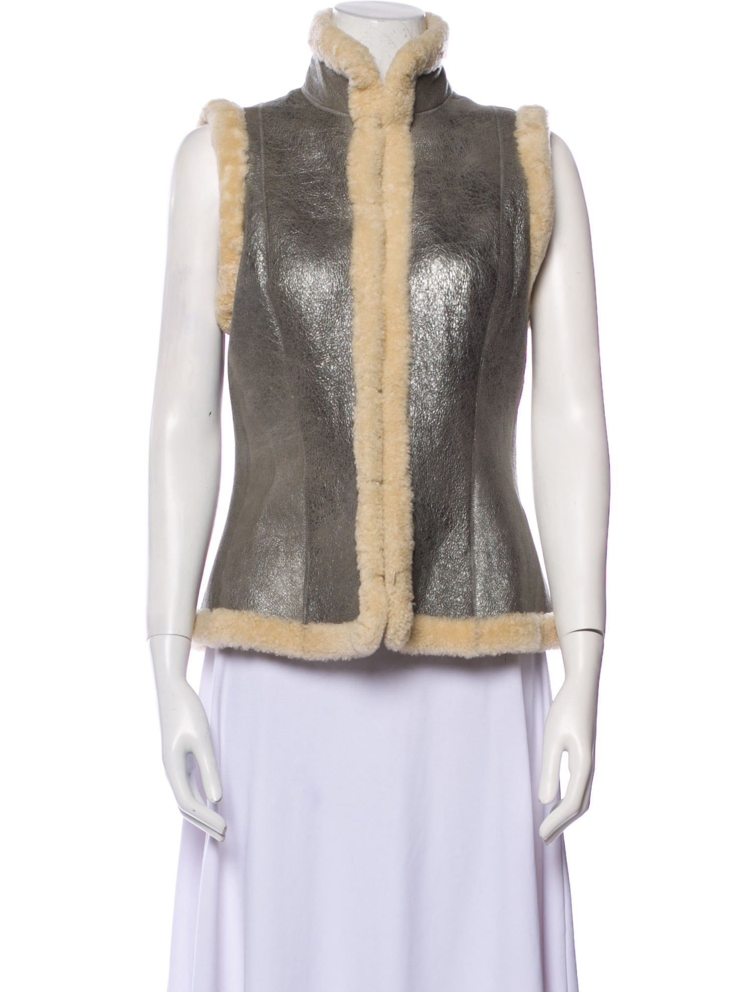 Ralph Lauren Black Label Shearling Colorblock Pattern Fur Jacket ...