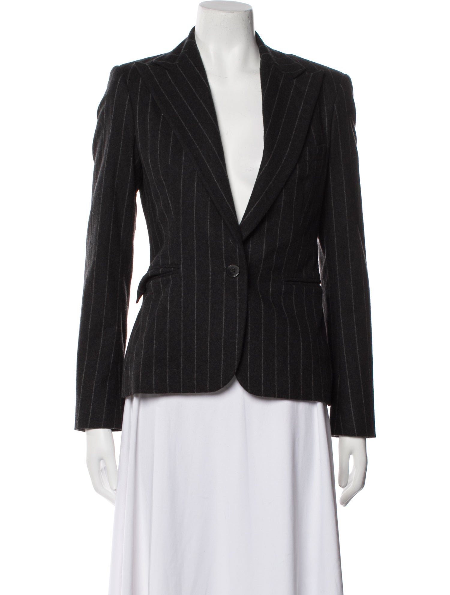 Ralph Lauren Black Label Merino Wool Striped Blazer - Black Jackets ...