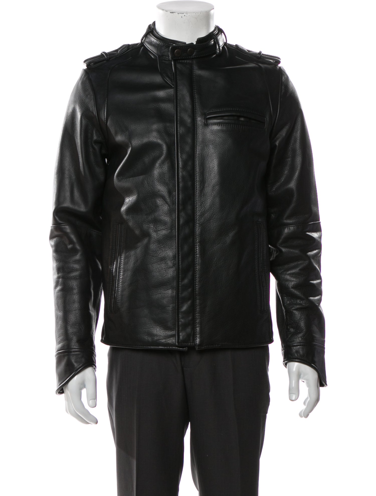 R13 x Levis Leather Moto Jacket - Black Outerwear, Clothing ...