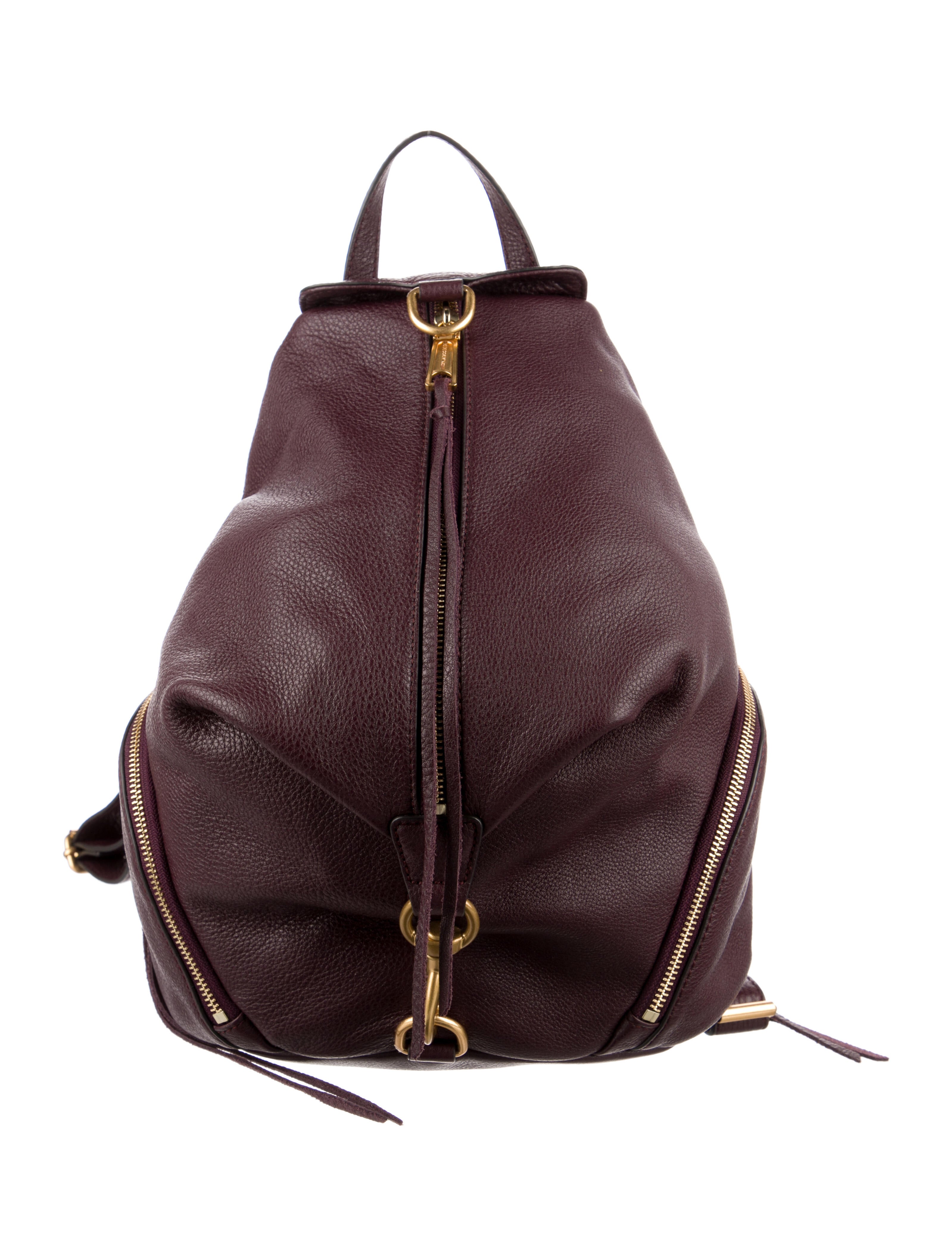 Rebecca Minkoff Medium Leather Backpack - Burgundy Backpacks, Handbags ...