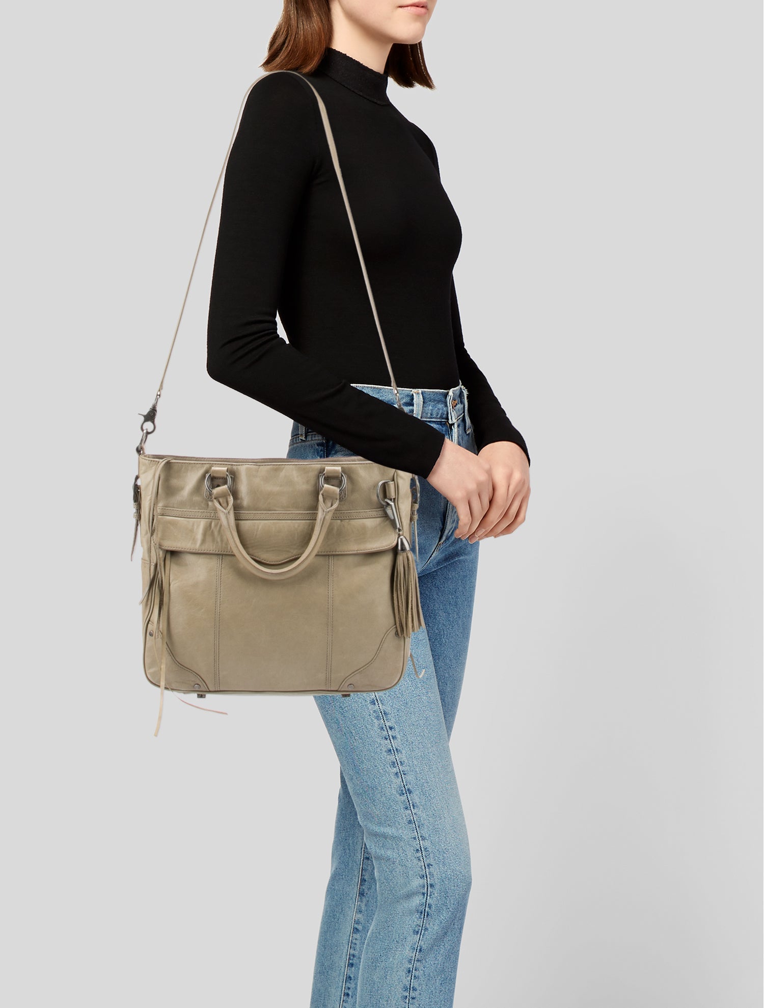 Rebecca Minkoff Solid Leather Crossbody Bag - Neutrals Crossbody Bags ...