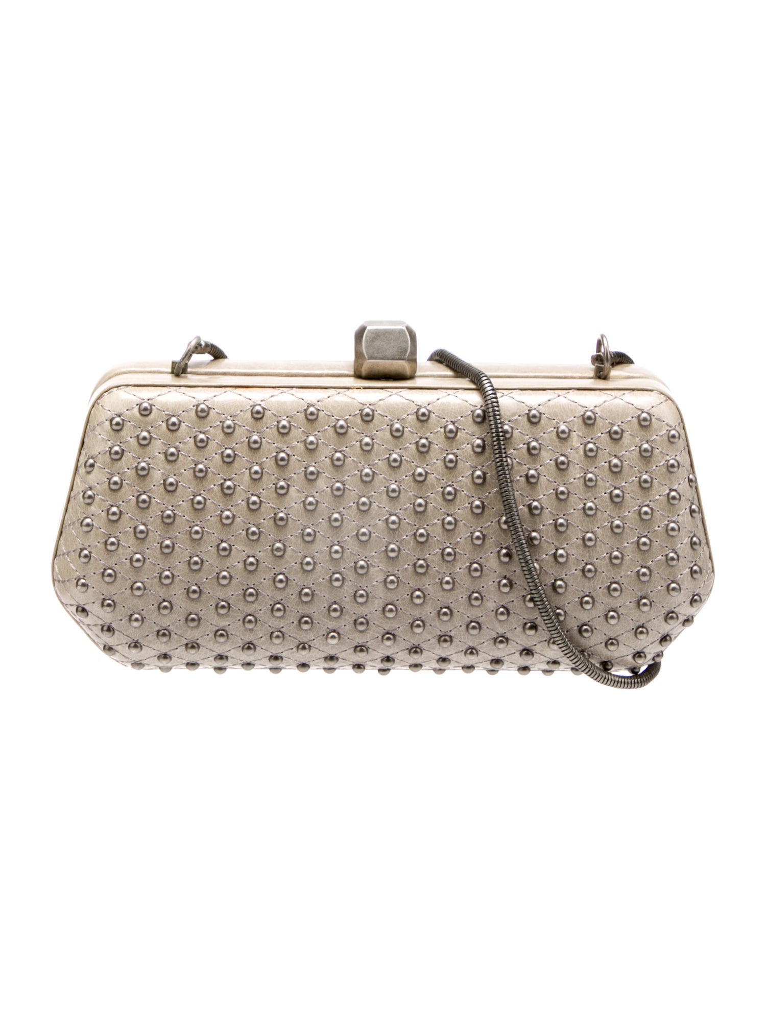 Rebecca Minkoff Studded Leather Clutch - Grey Clutches, Handbags ...