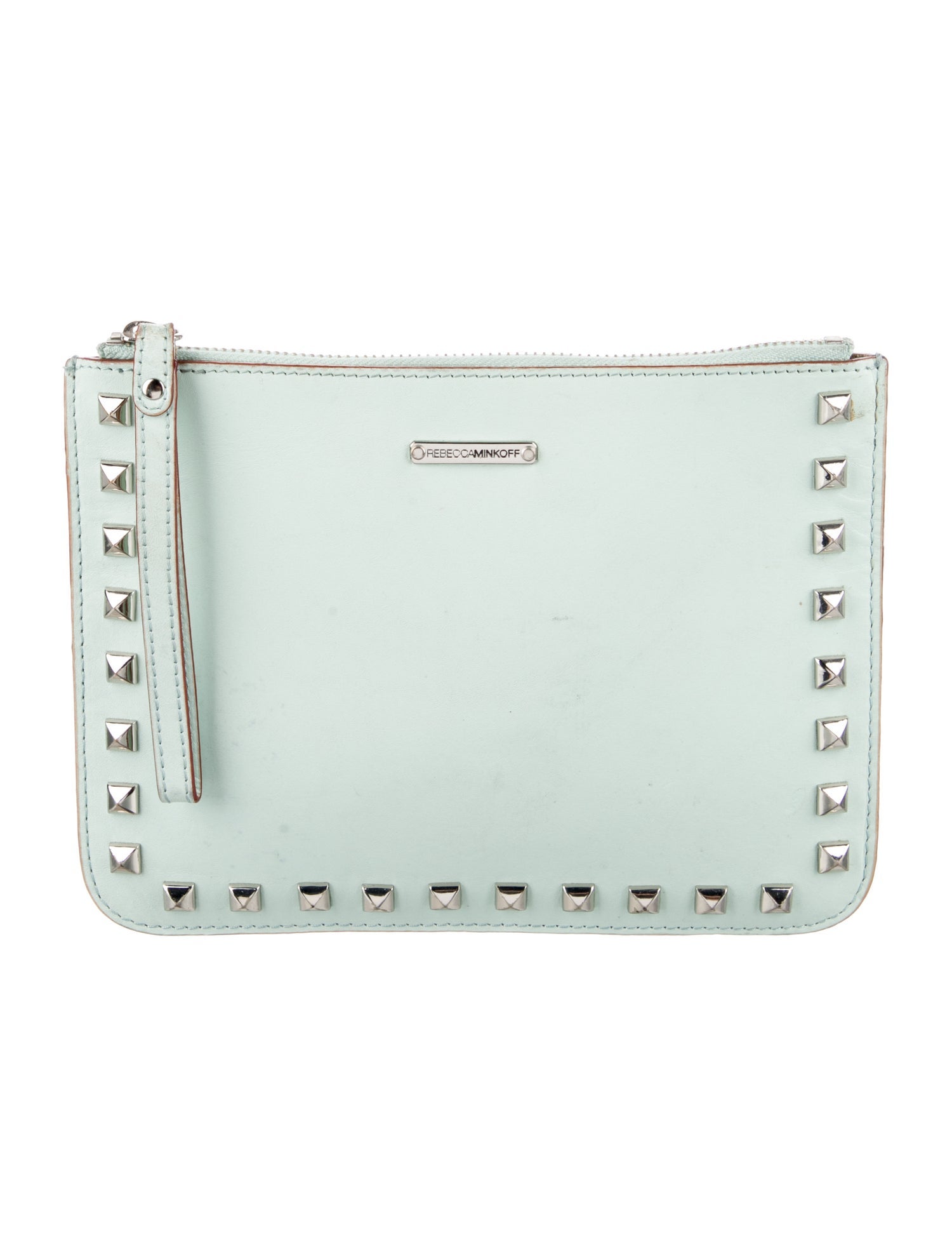 Rebecca Minkoff Leather Studded Clutch - Blue Clutches, Handbags ...