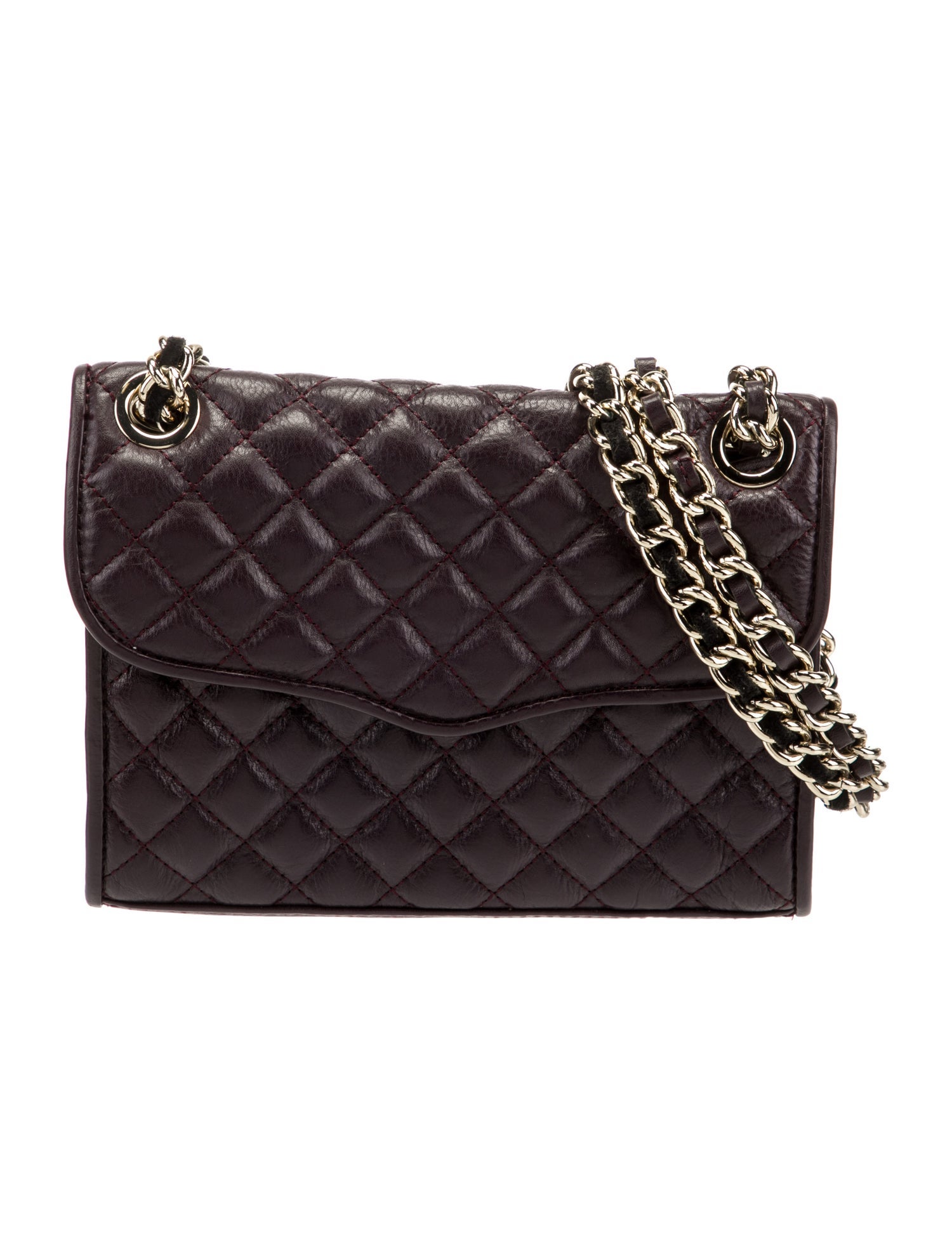 Rebecca Minkoff Chain-Link Leather Shoulder Bag - Purple Shoulder Bags ...