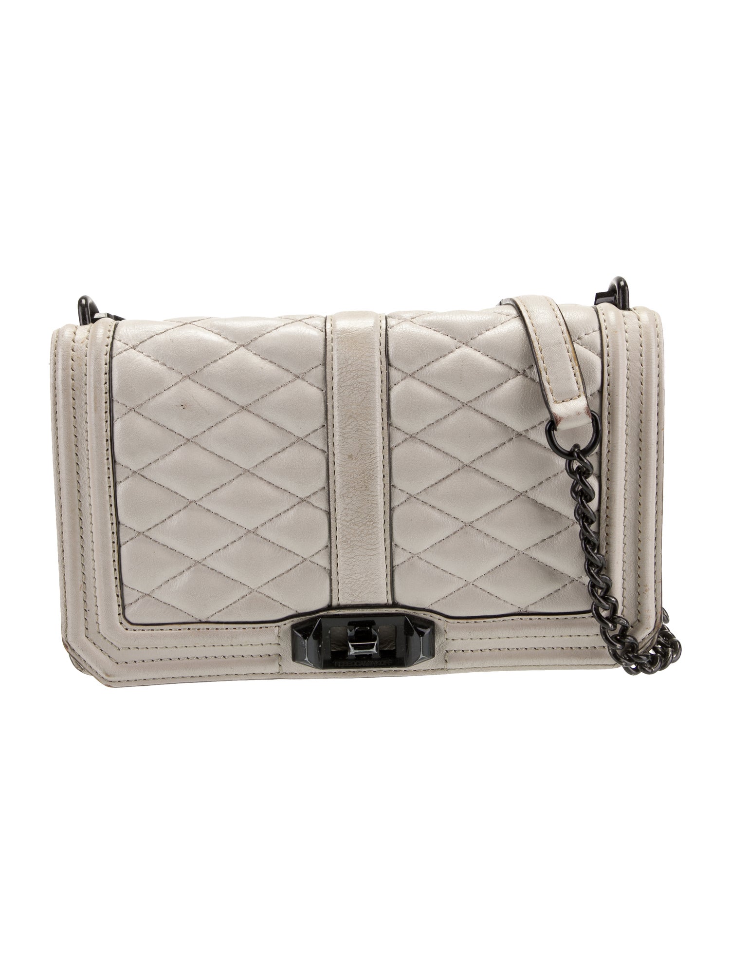 Rebecca Minkoff leather chain crossbody bag - Grey Crossbody Bags ...