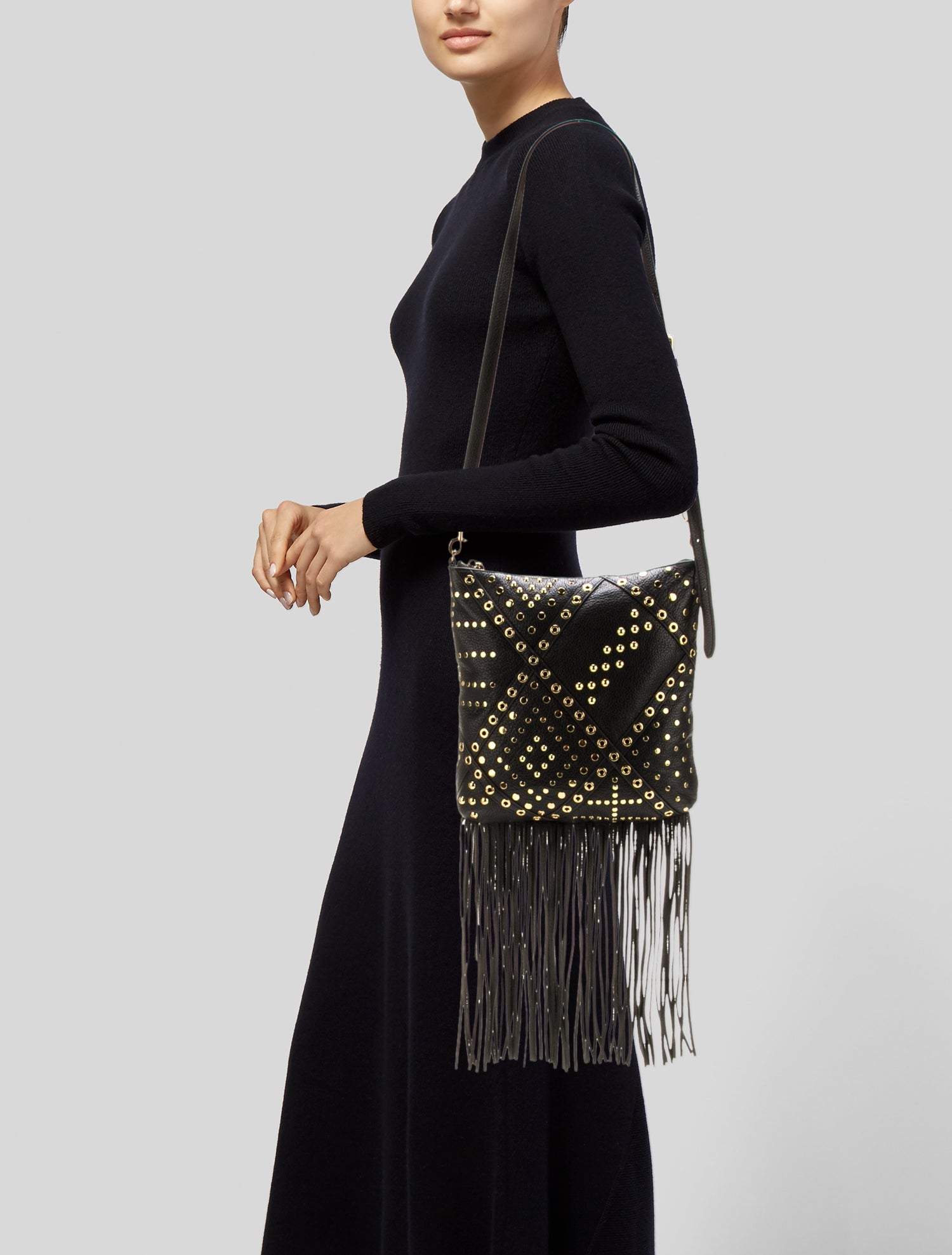 Bottega Veneta Leather Crossbody Bag - Black Crossbody Bags, Handbags ...