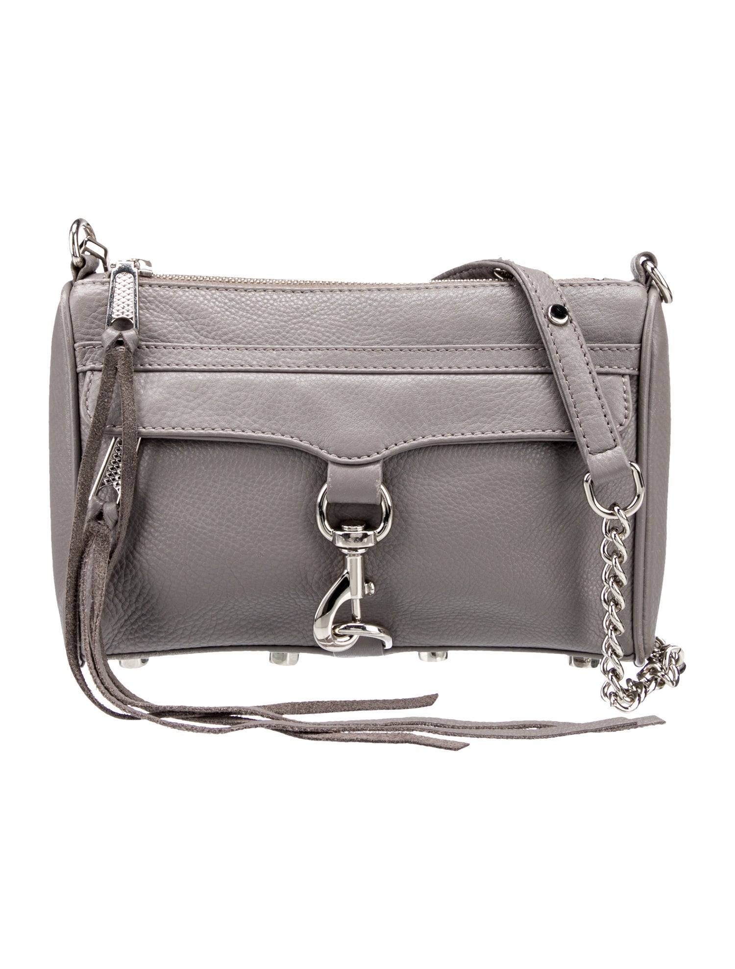 Rebecca Minkoff Leather Crossbody Bag - Grey Crossbody Bags, Handbags ...