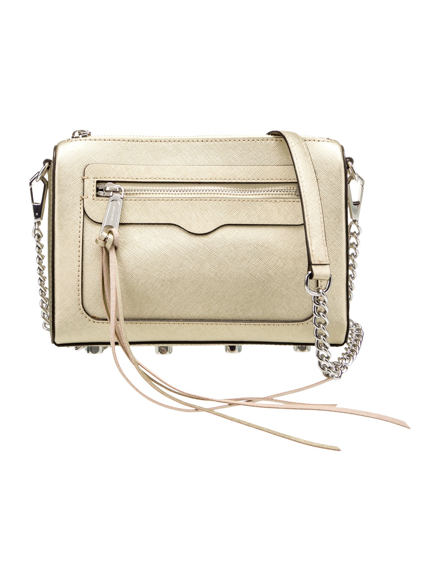 Rebecca Minkoff Saffiano Leather Crossbody Bag - Metallic Crossbody ...